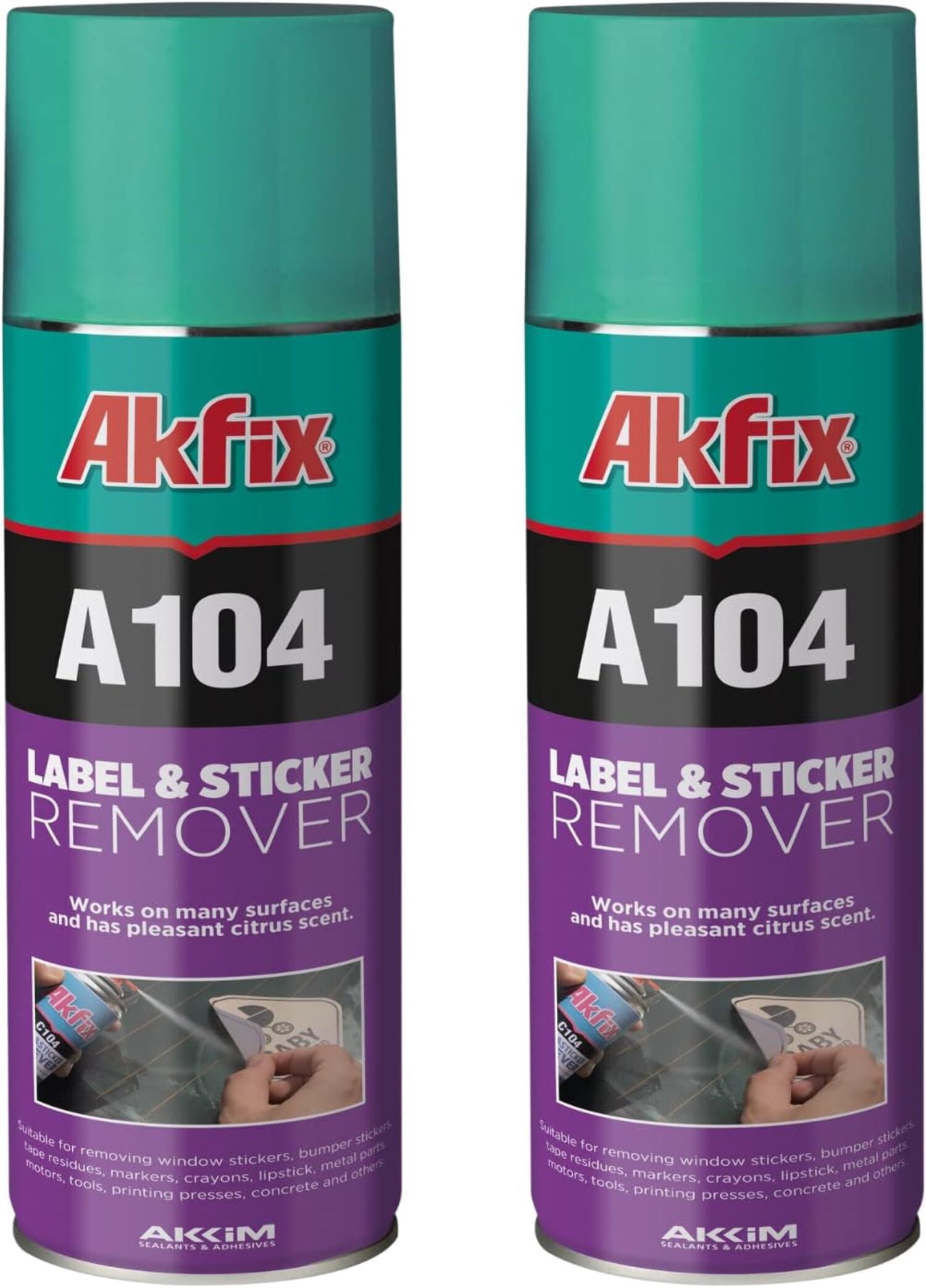 Akfix A104 Label & Sticker Remover Spray 6.7 oz- 2 Pack - Walmart.com