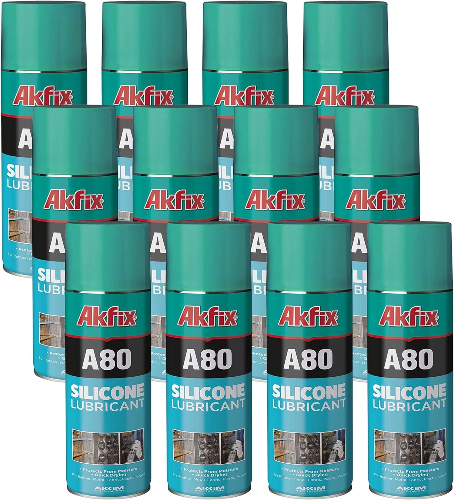 Akfix A80 Silicone Lubricant Spray 13.5 fl oz-12 Pack - Walmart.com