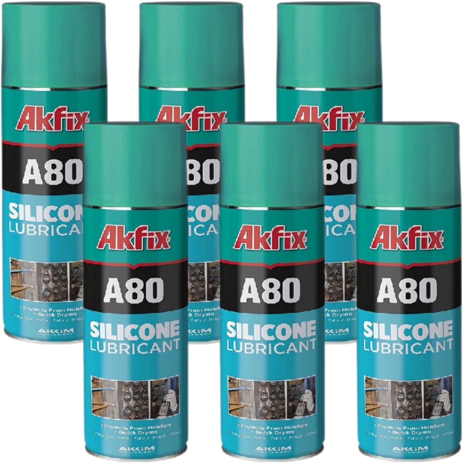 Akfix A80 Silicone Lubricant Spray 13.5 fl oz-6 Pack - Walmart.com