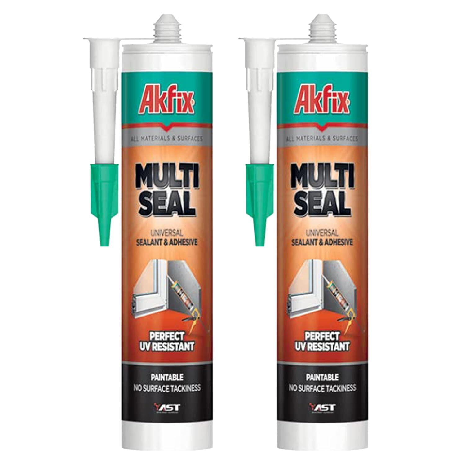 Akfix Multiseal Hybrid Polymer Sealant - Versatile All-Weather Adhesive 9.8 oz-2 Pack - Walmart.com