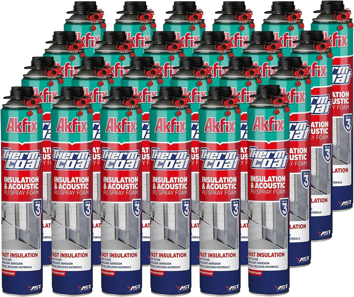Akfix Thermcoat Closed Cell Spray Foam Insulation 480 Board Feet, 24 ...