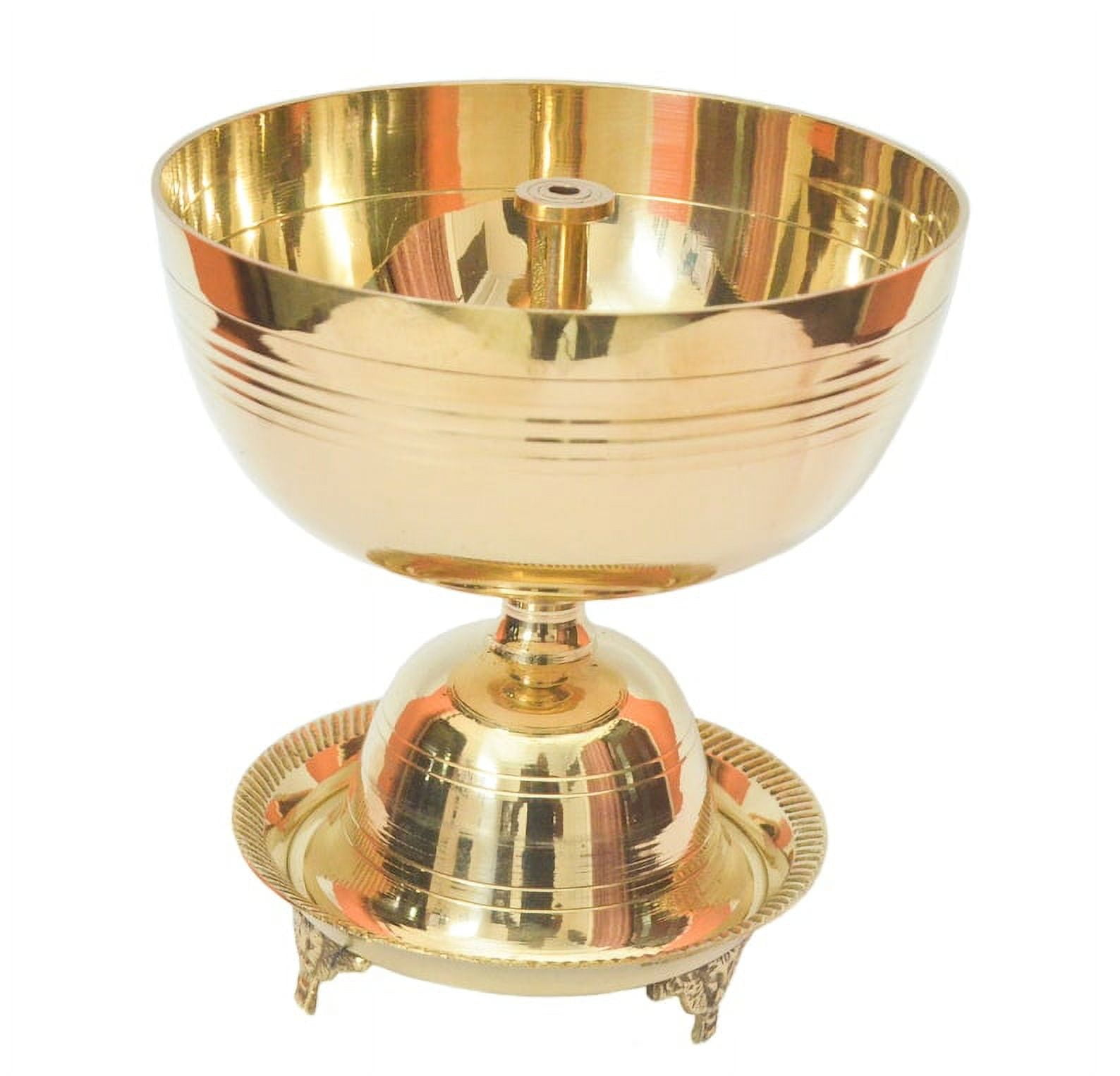 Akhand Jyoti Diya with Stand || Brass Traditional Oil Lamp for Pooja at ...