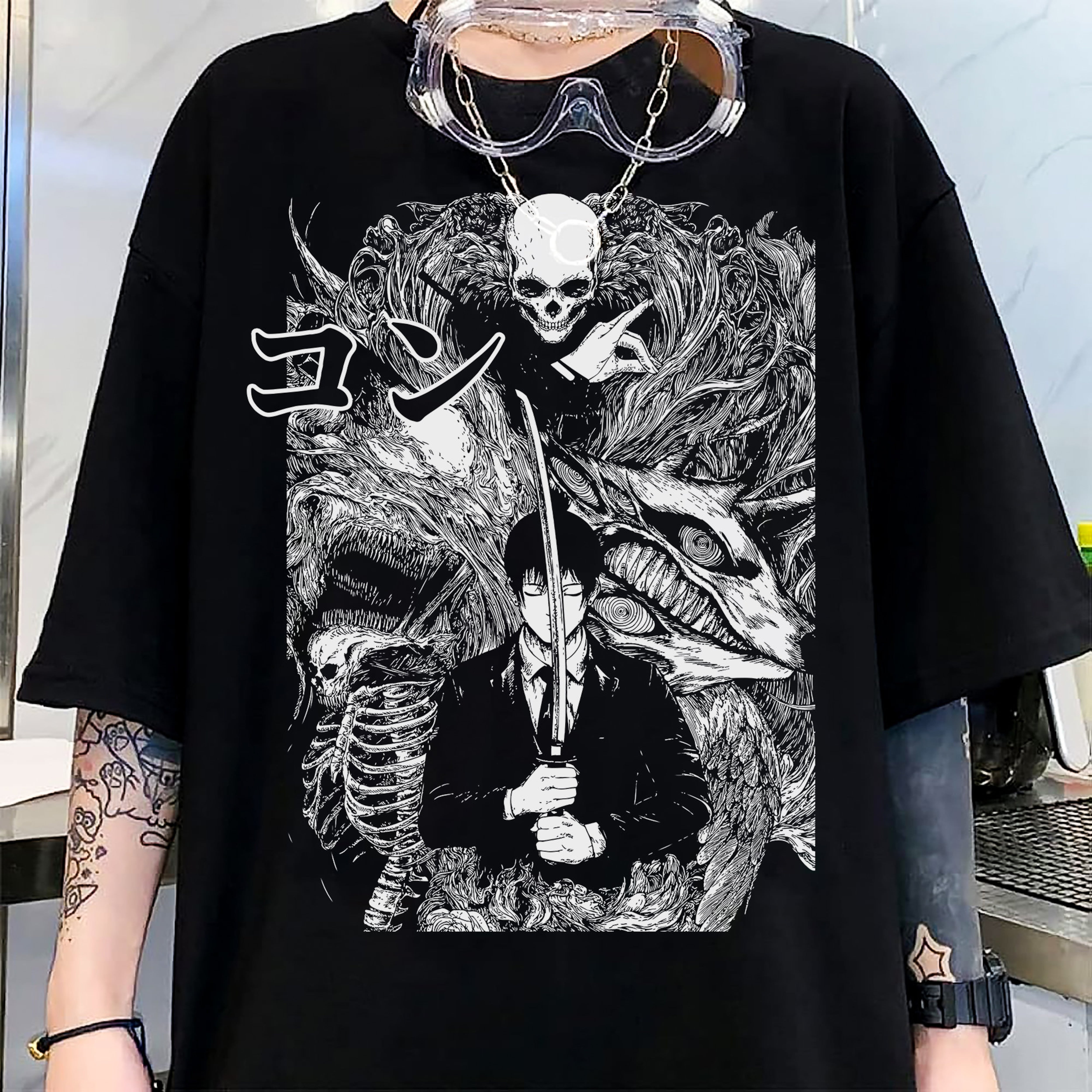 Aki Hand Sign Shirt, Chainsaw Devil Shirt, Power Shirt, Manga Shirt ...