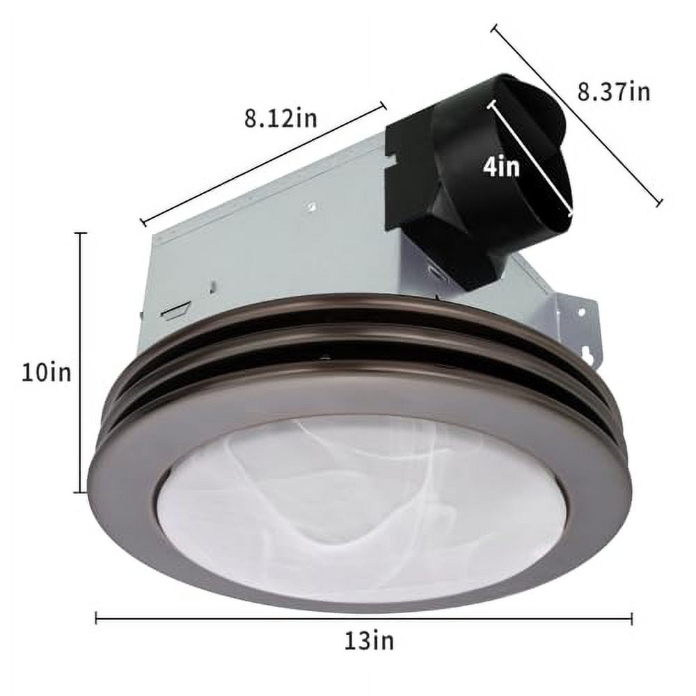 Akicon Exhaust Fan with Light, Ultra Quiet 80 CFM 2.0 Sones Ventilation ...