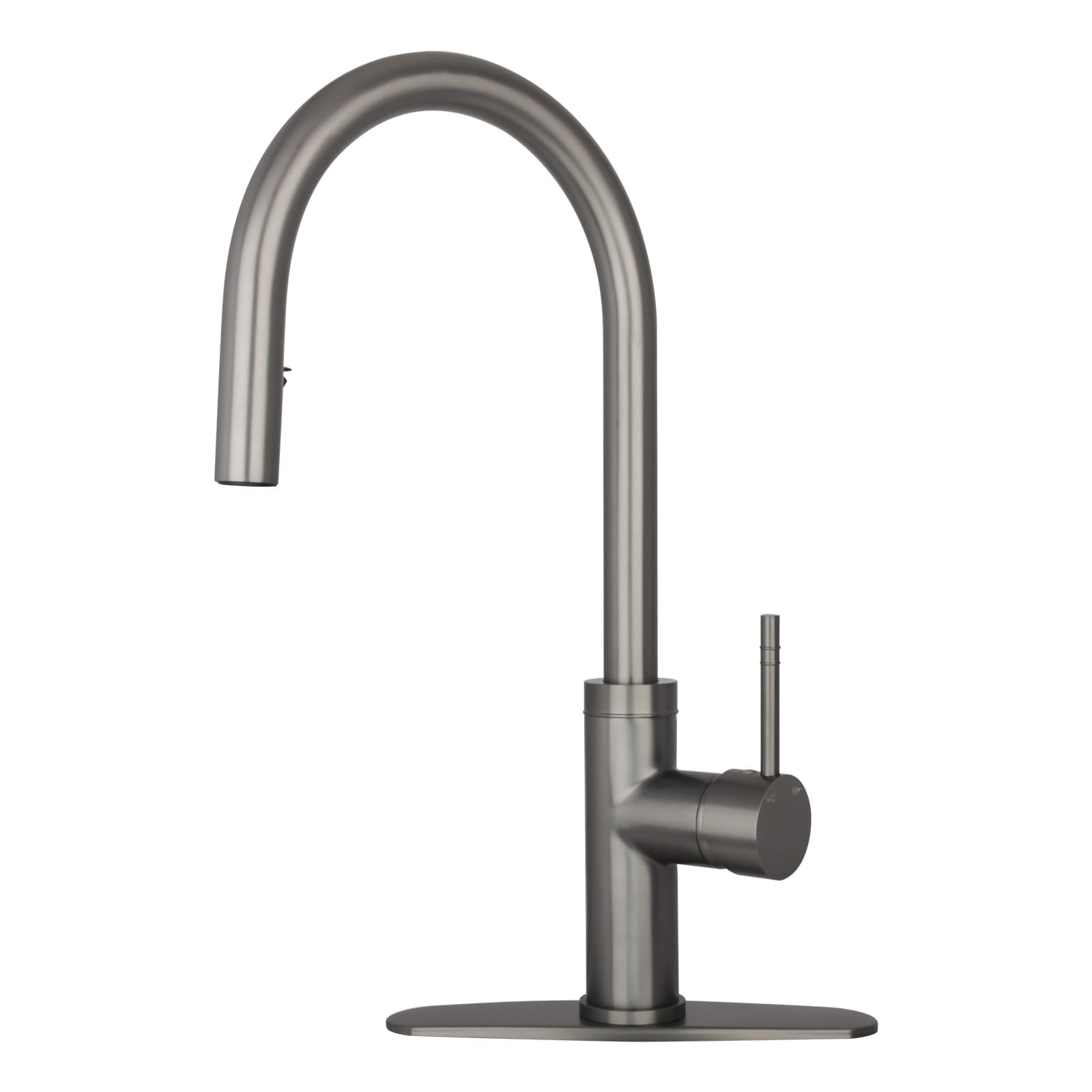 Akicon One-Handle Pull-Down Kitchen Faucet Gun Black Metallic Finish ...