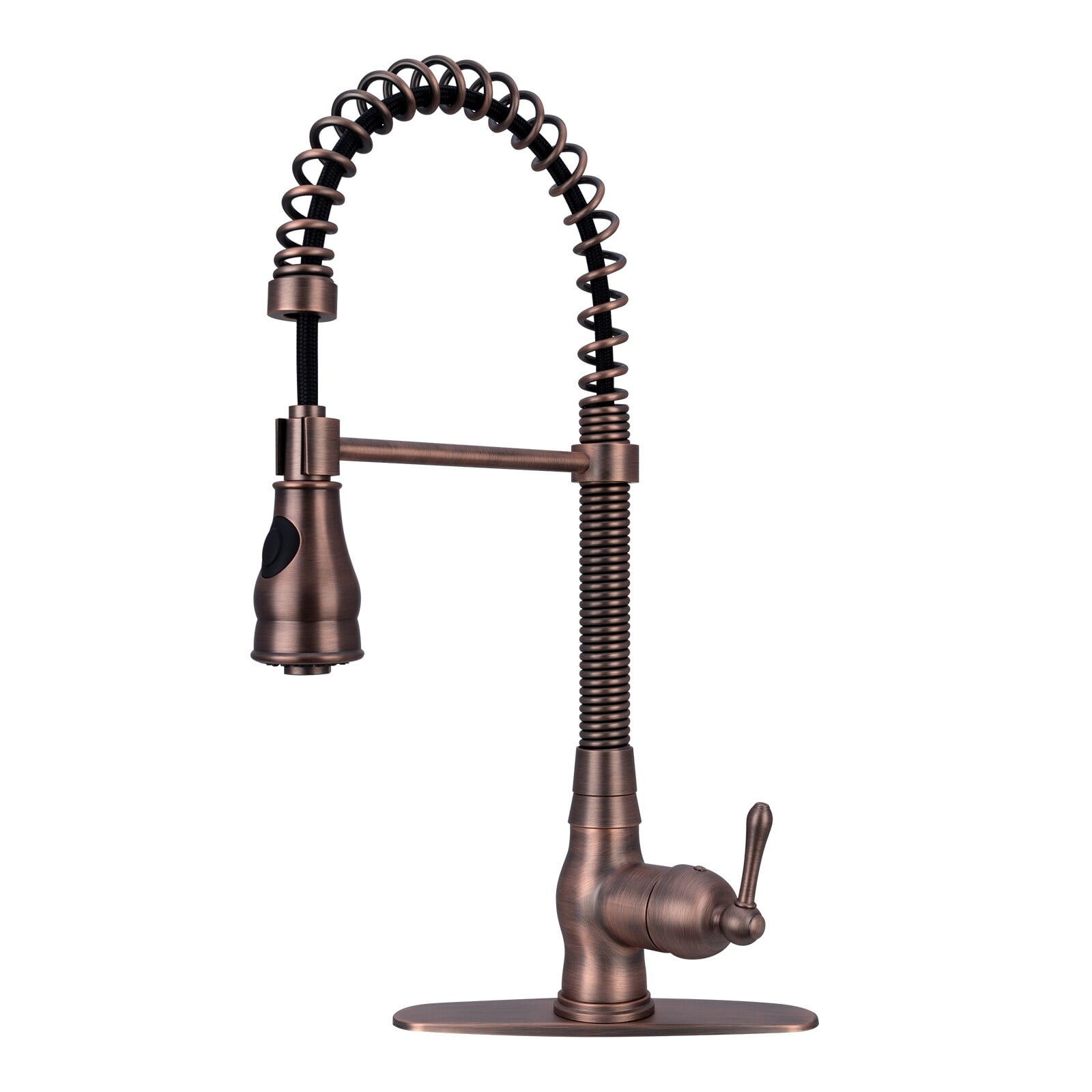 Akicon Pre-Rinse Spring Kitchen Faucet, Single Level with Pull Down ...