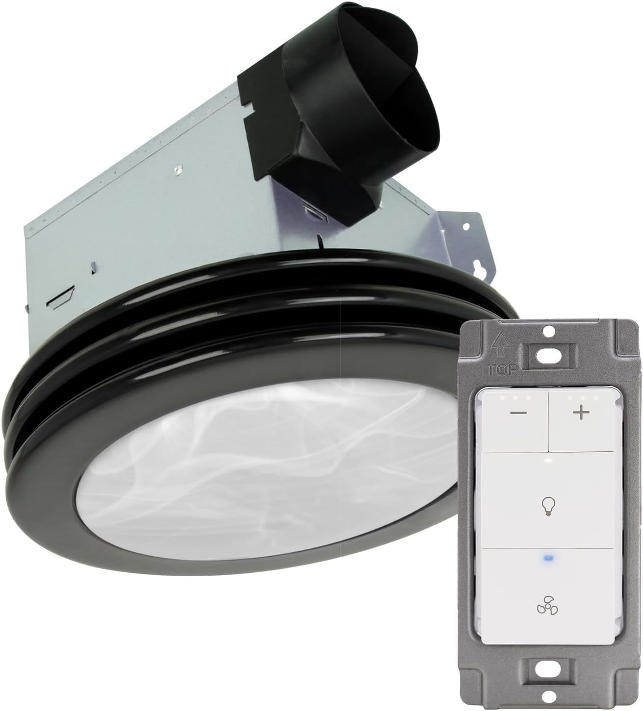 Akicon Ultra Quiet Bathroom Exhaust Fan with Light, Fan and Light ...