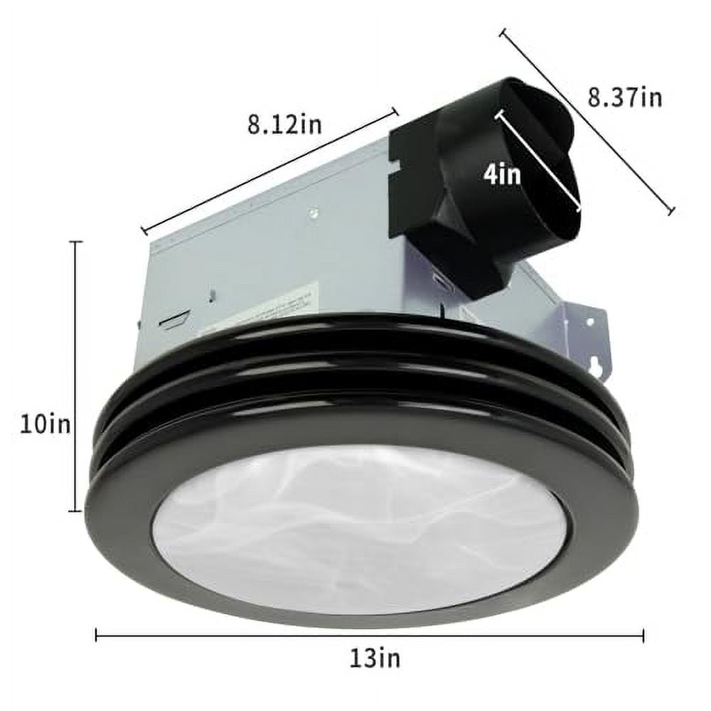 Akicon Ultra Quiet Bathroom Exhaust Fan with Light, Fan and Light ...