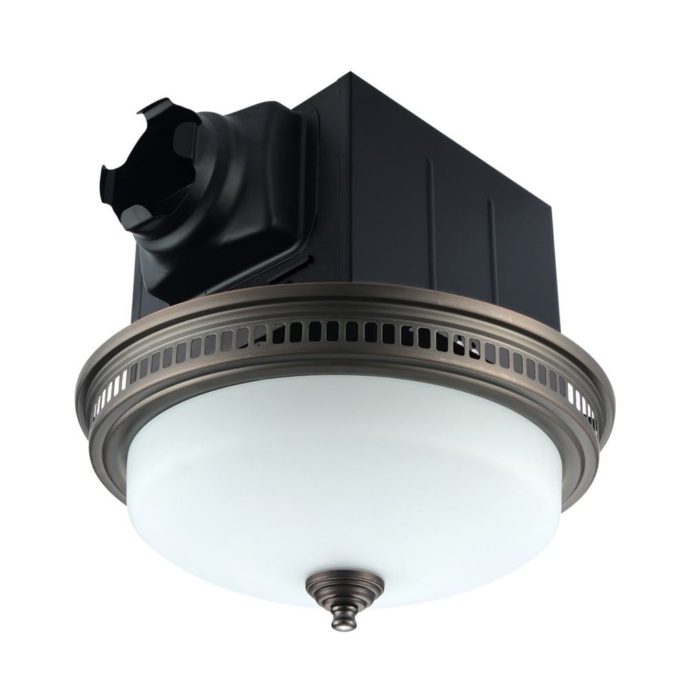 Akicon Ultra Quiet Bathroom Exhaust Fan, Oil Rubbed Bronze Finish, LED ...