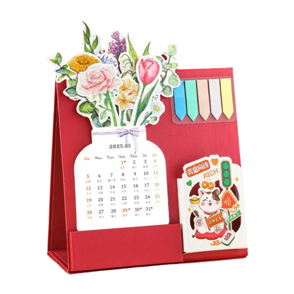 Akifronte Mini Standing Flip er Calendar 2024 - Dec 2025 Home/Office ...
