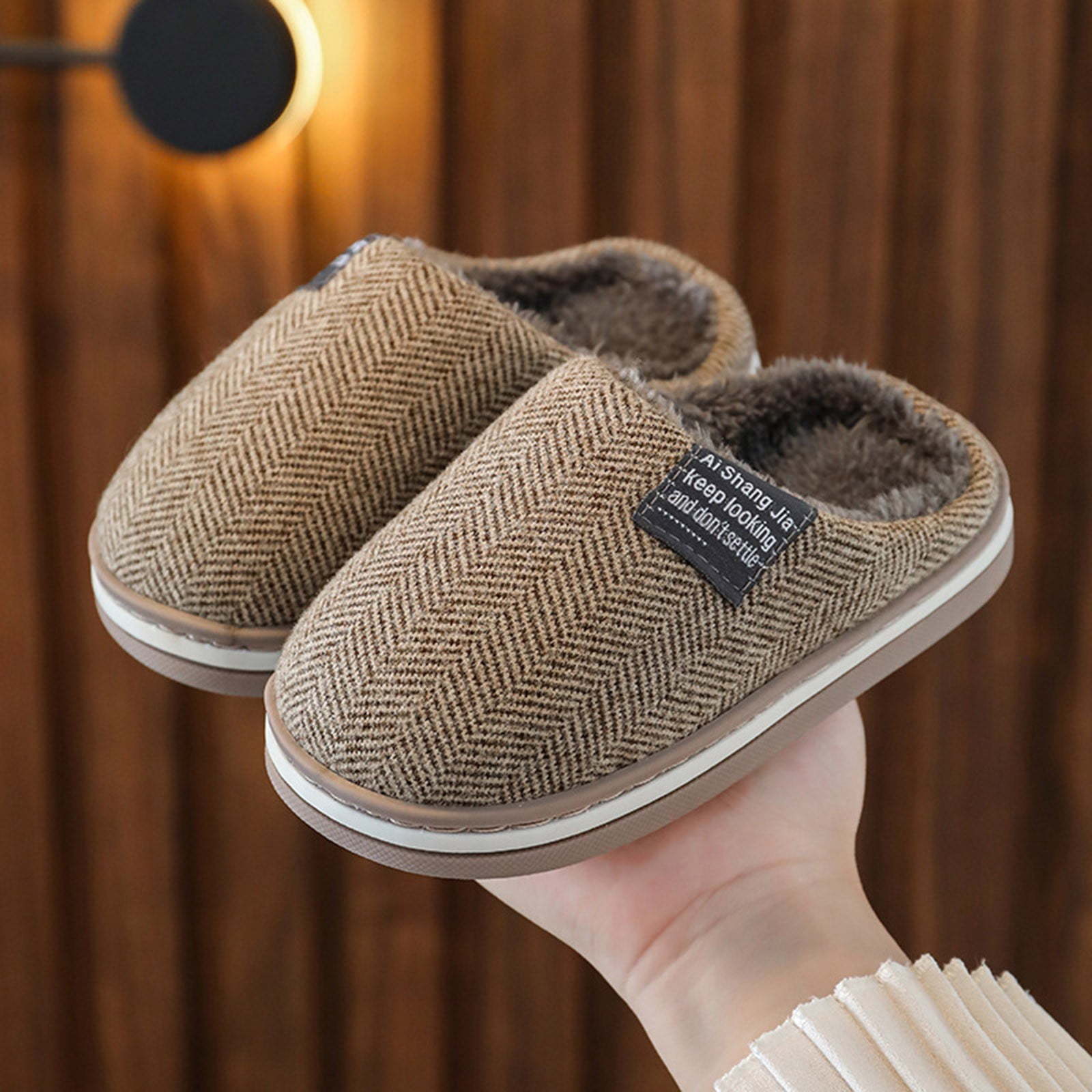Akiihool Baby Slippers Warm Soft Boot Slipper Non-Slip House Shoes ...
