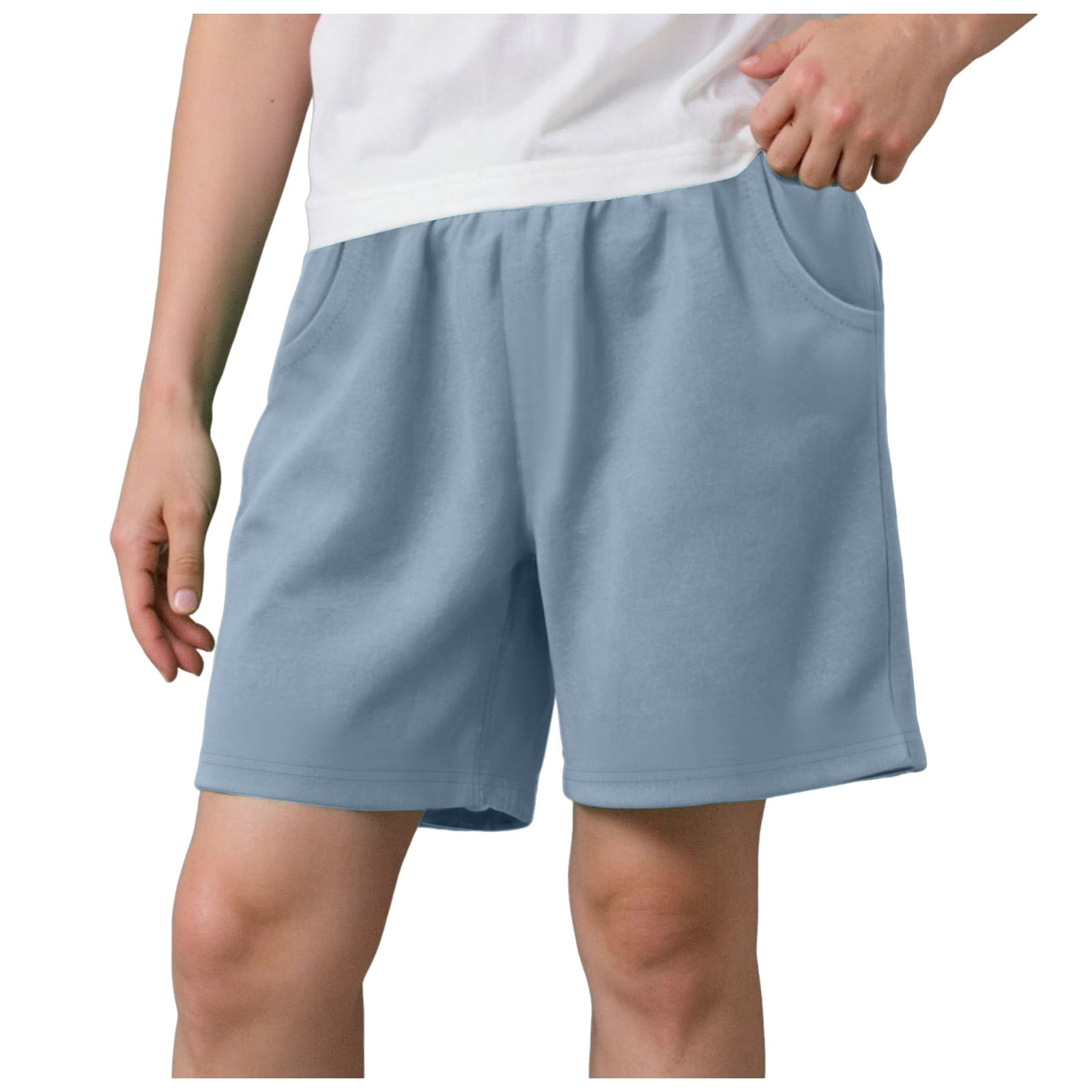 Akiihool Baggy Boys Shorts Boys' School Uniform Performance Shorts (Sky ...
