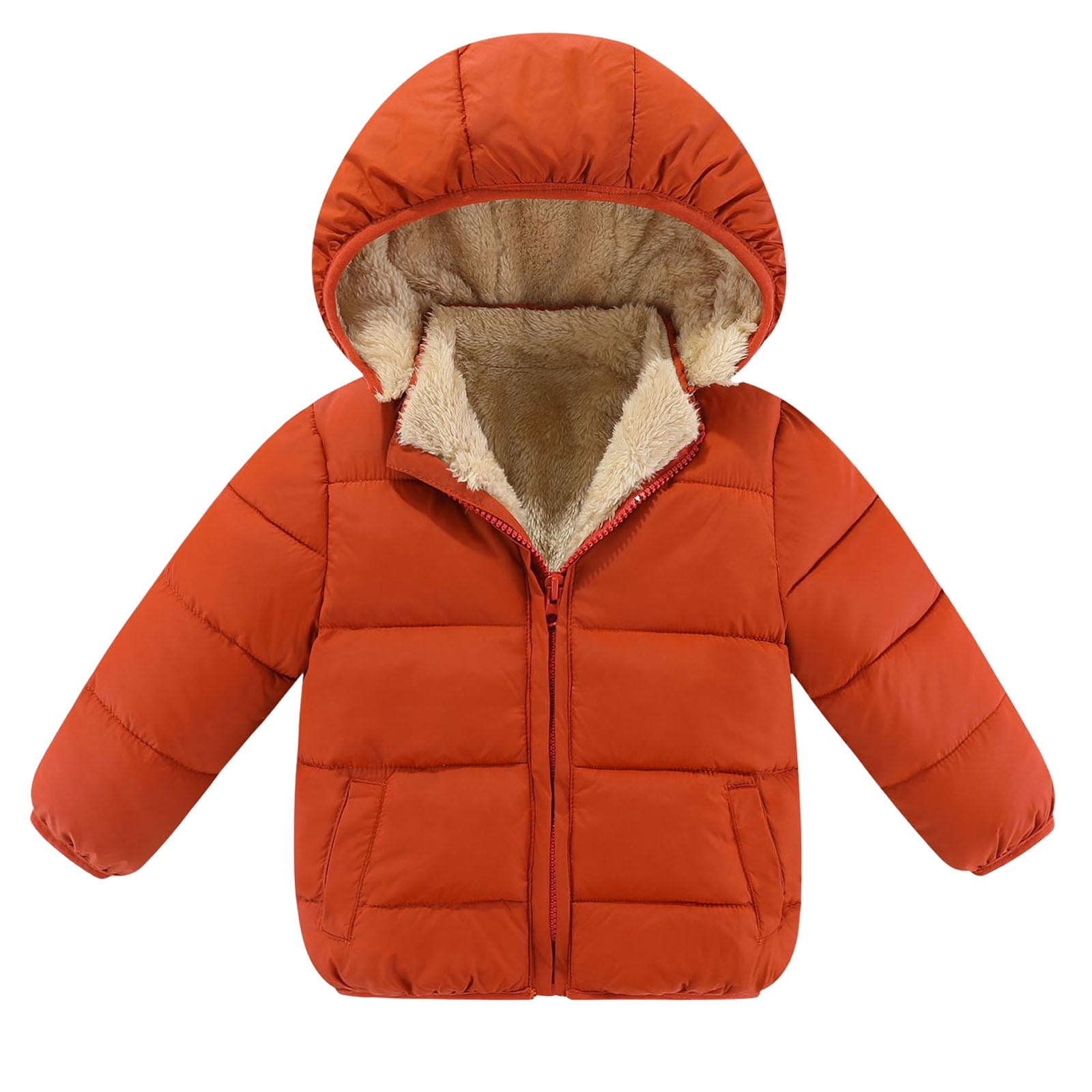 Akiihool Boys Jackets Casual Boys Sherpa Lined Hoodie Kids Fleece ...