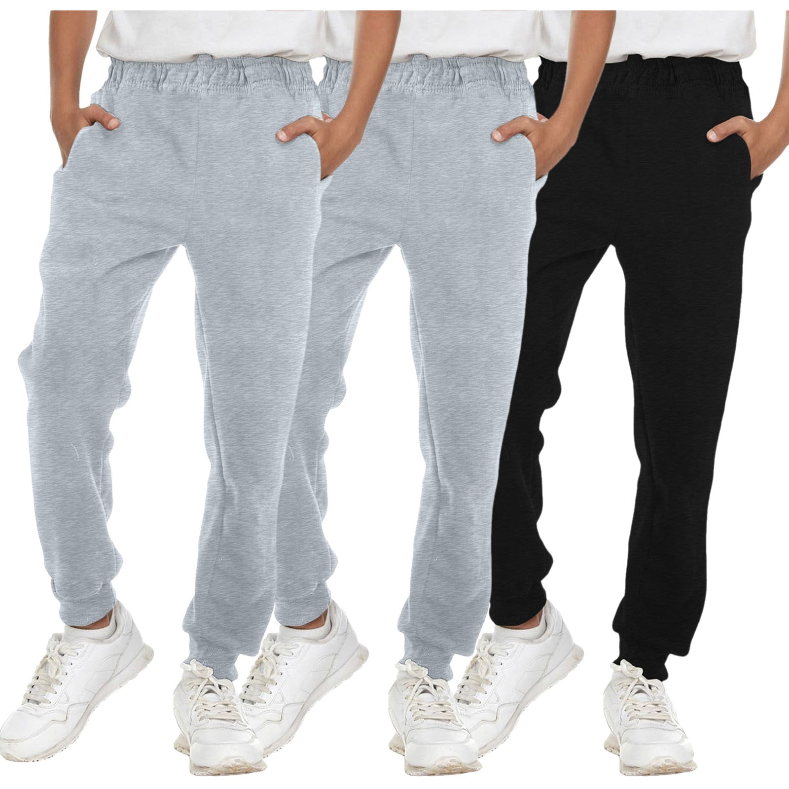 Akiihool Boys Uniform Pants Pull on Boys' School Uniform Loose Fitting ...