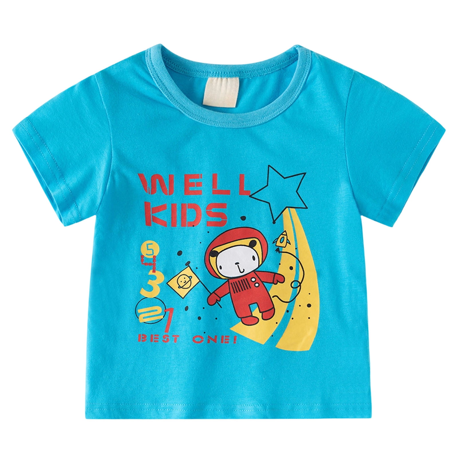 Akiihool Children's T-Shirt Boys' Short Sleeve Shirt Crewneck and ...