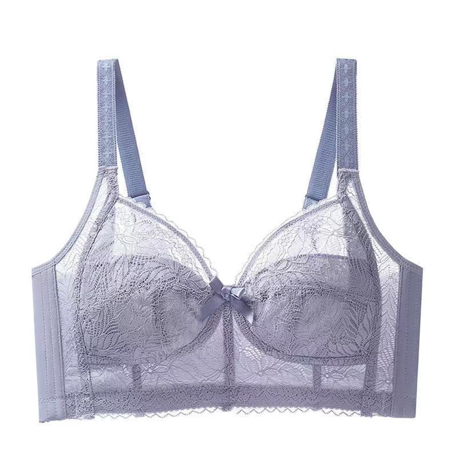 Akiihool Everyday Bras Plus Size Womens Low Back Bra Wire Lifting Deep
