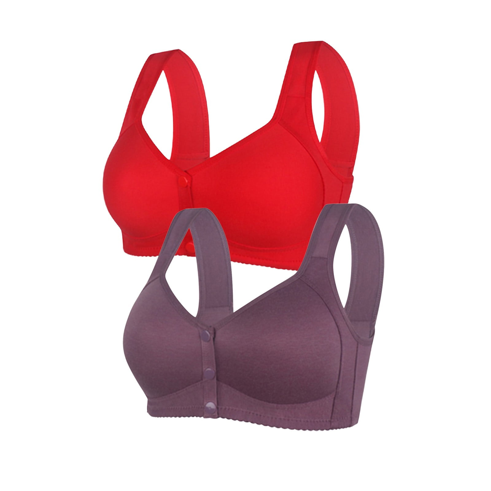 Akiihool Everyday Bras Plus Size Womens Low Back Bra Wire Lifting Deep ...