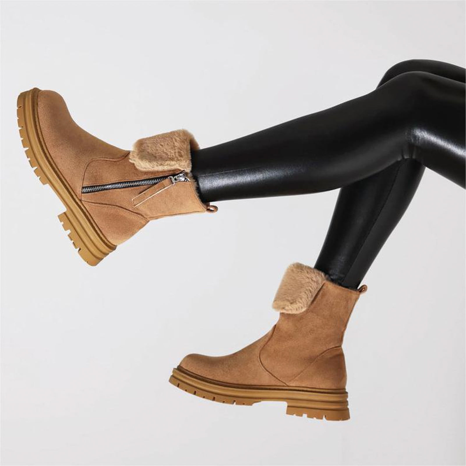 Akiihool Fall Boots for Women Women's Platform Ankle Boots Elastic Heel ...