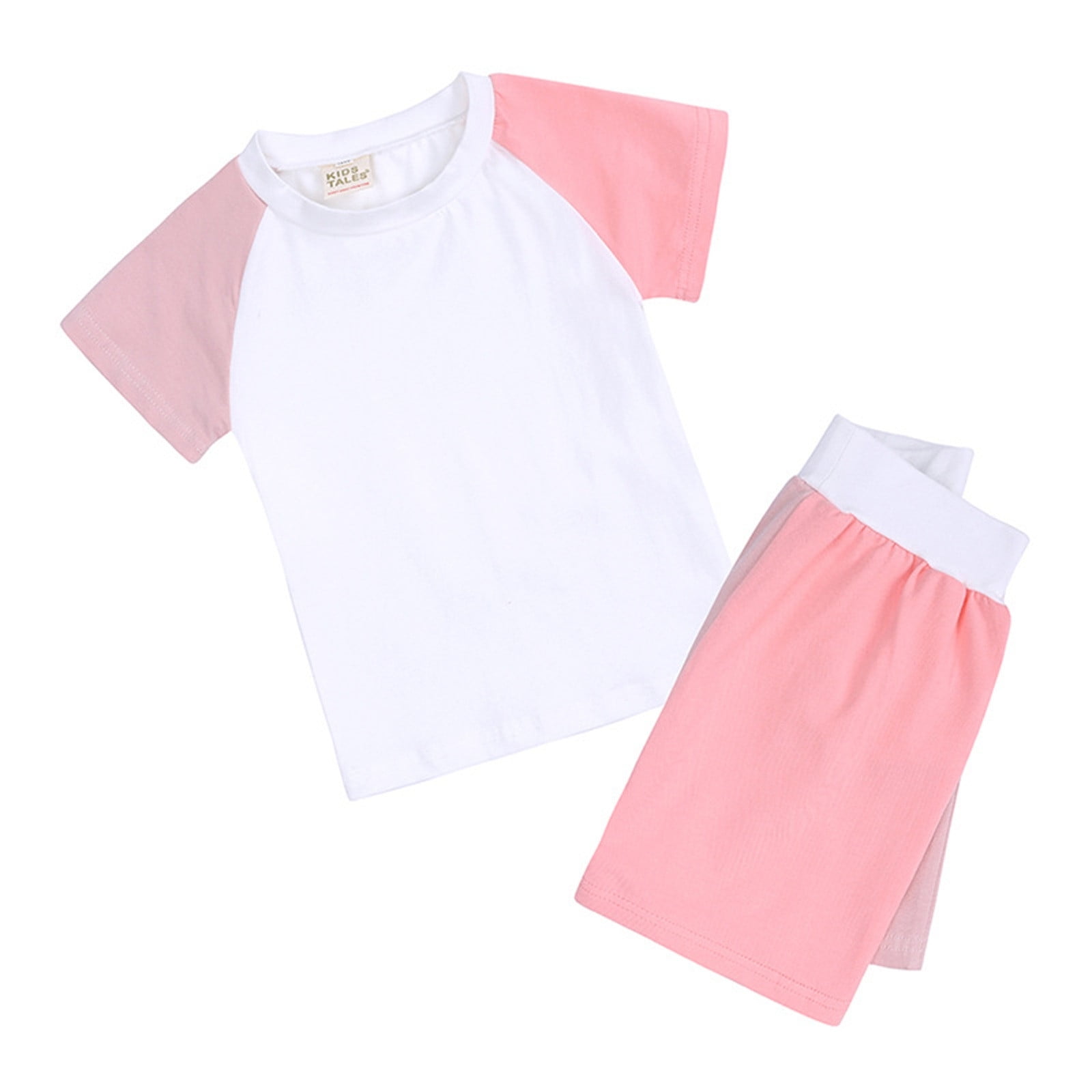 Akiihool Girl's Shorts Sets Crop Top & Shorts Clothes Set Outfit for ...