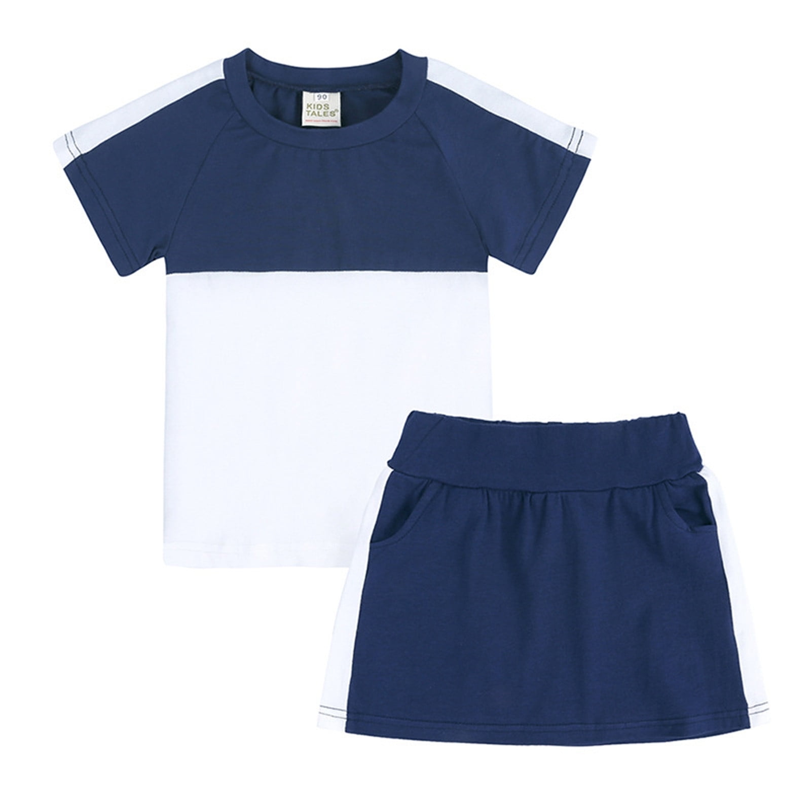 Akiihool Girl's Summer Shorts Sets Girls 2 Piece Outfits Set Button ...