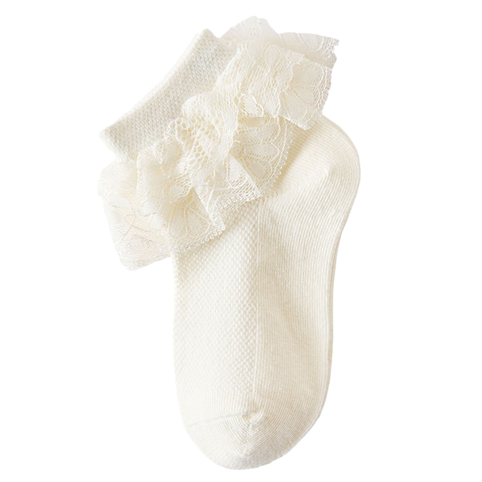 Akiihool Girls Dress Socks Toddler Girls Lace Ruffle Frilly Ankle Socks ...