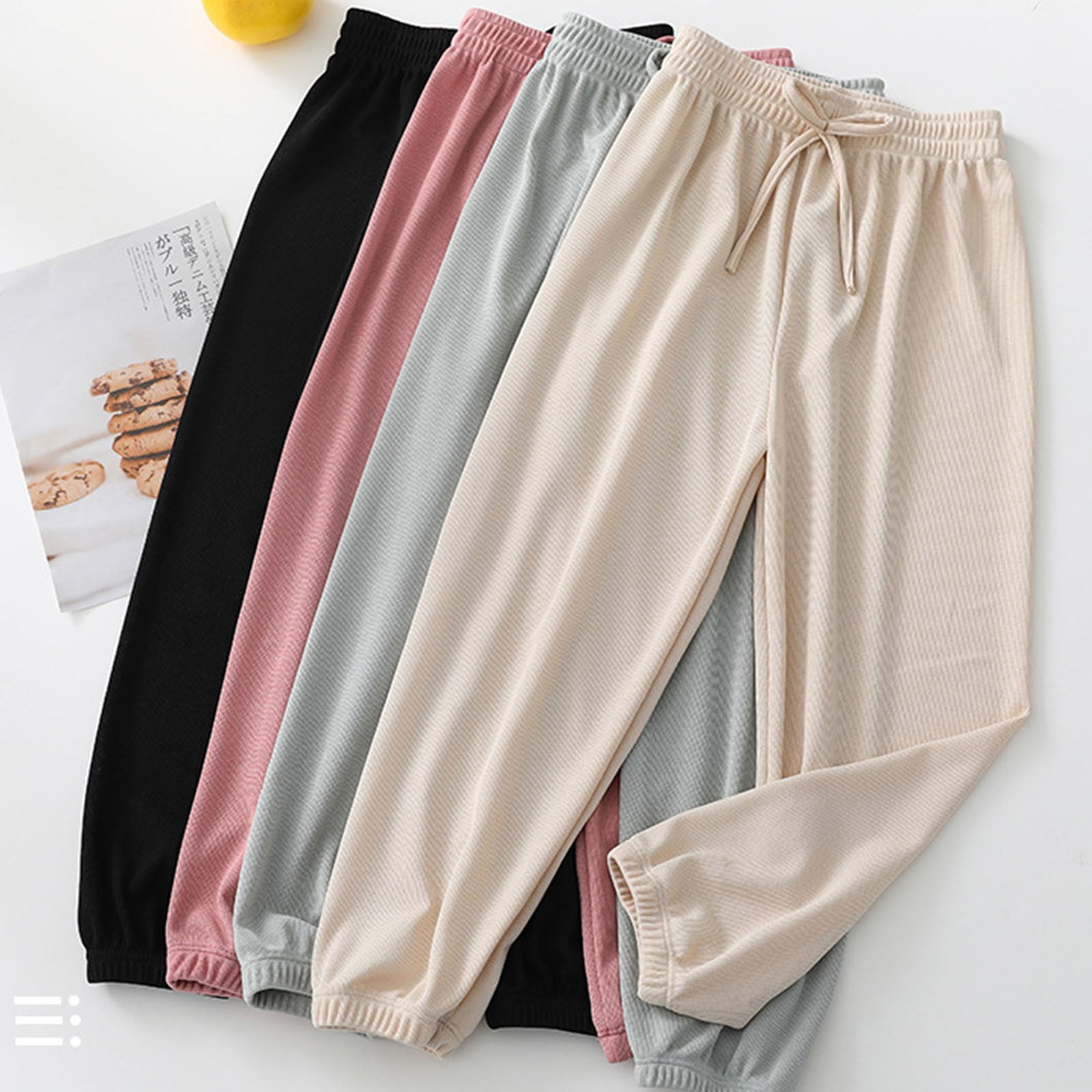 Akiihool Girls Uniform Pants Pull on Girls Cargo Pants Wide Leg ...