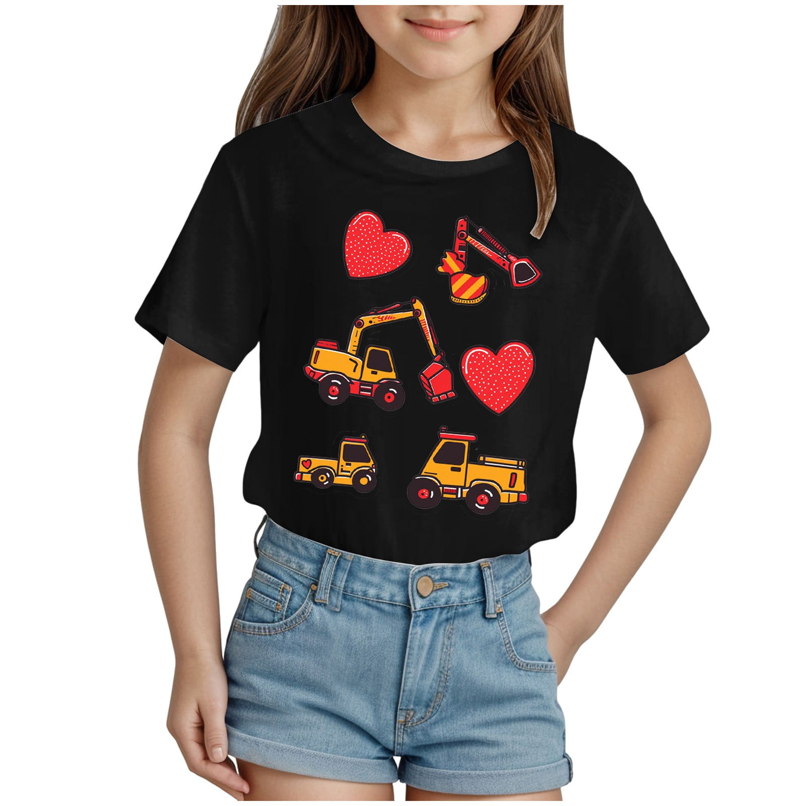 Akiihool Girls Valentine Shirt Kids Valentine Shirt Girls Valentines ...