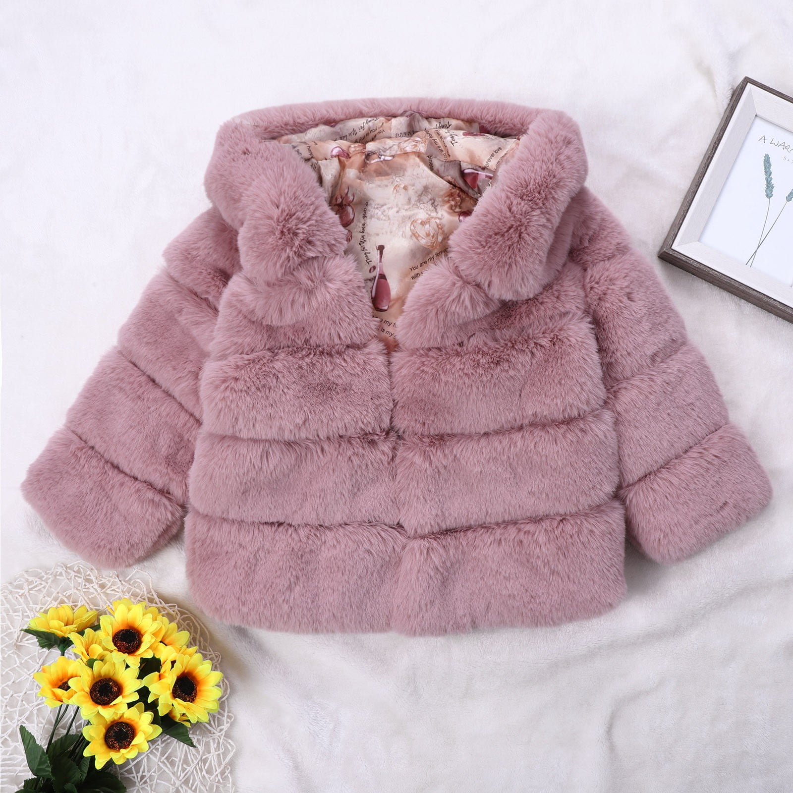 Akiihool Girls Winter Coat Girls and Toddlers' Polar Long Sleeve Hooded ...