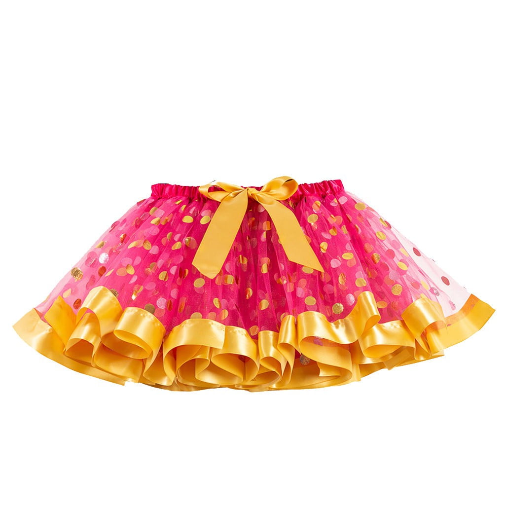 Akiihool Glitter Skirt Tutu Fluffy Dance Ballet Bubble Skirt Puffy ...