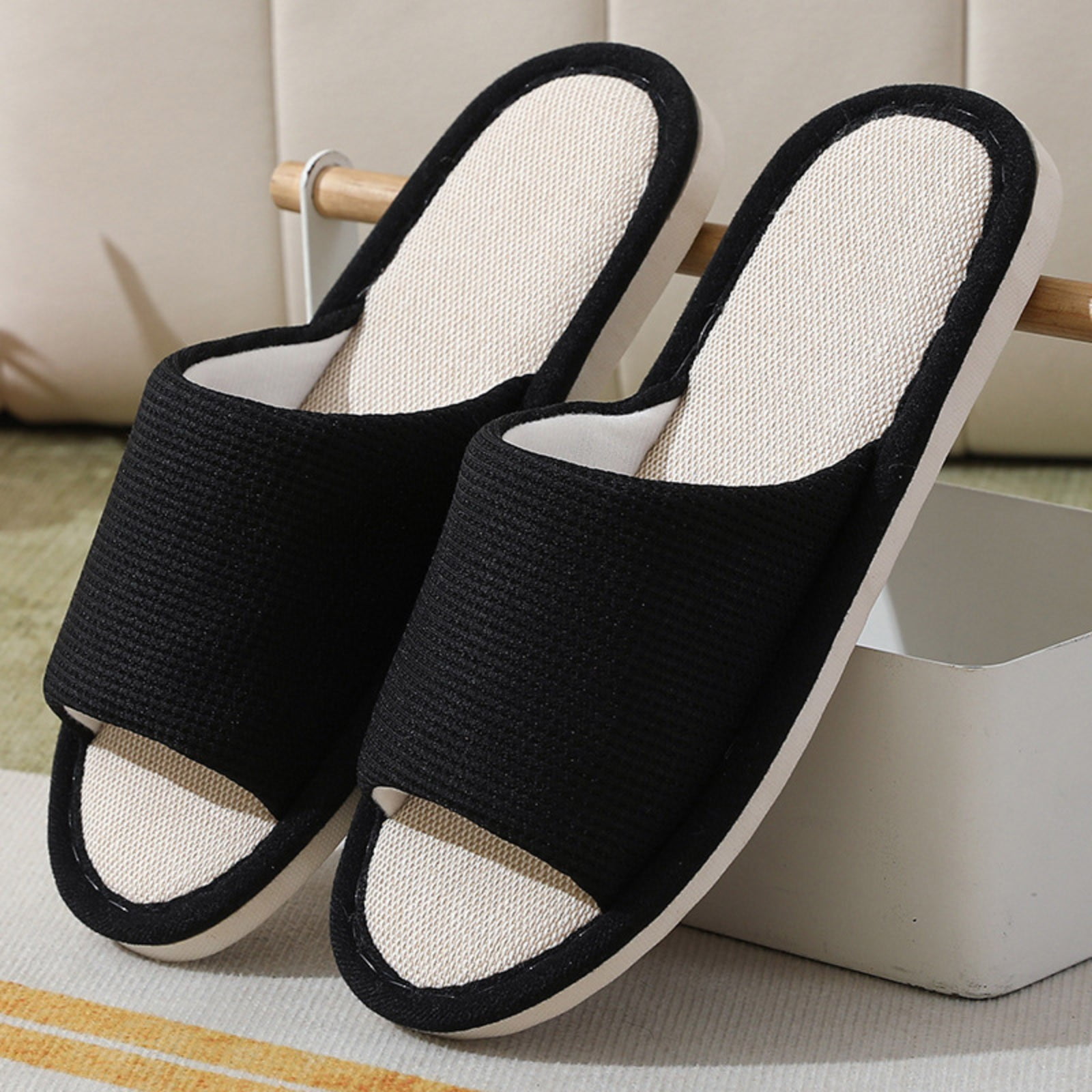 Akiihool Indoor Slippers for Men Men's Fuzzy Slippers Cross Band Silp ...