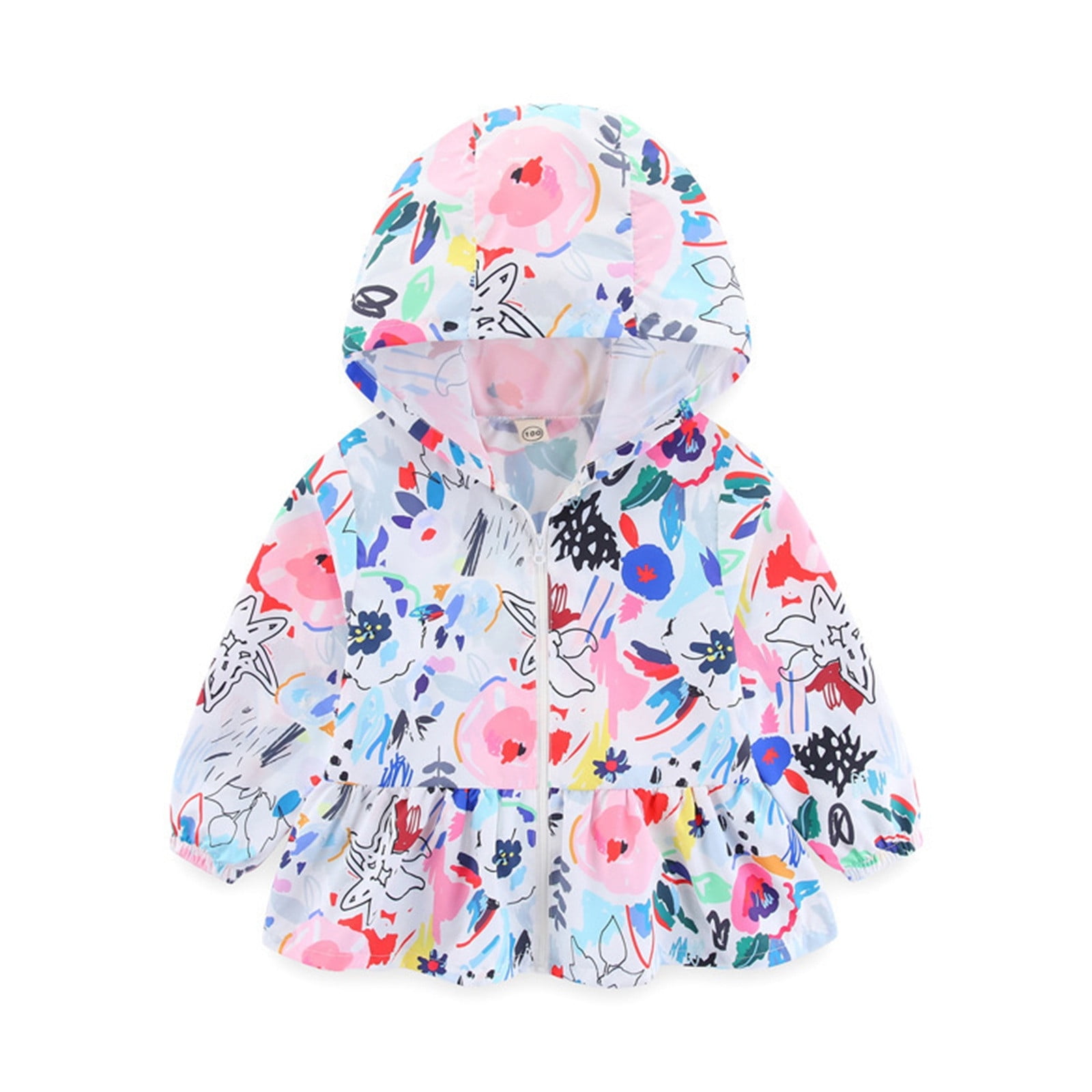Akiihool Jackets for Girl Girls Hooded Jacket Hooded Puffer Jacket (Sky ...