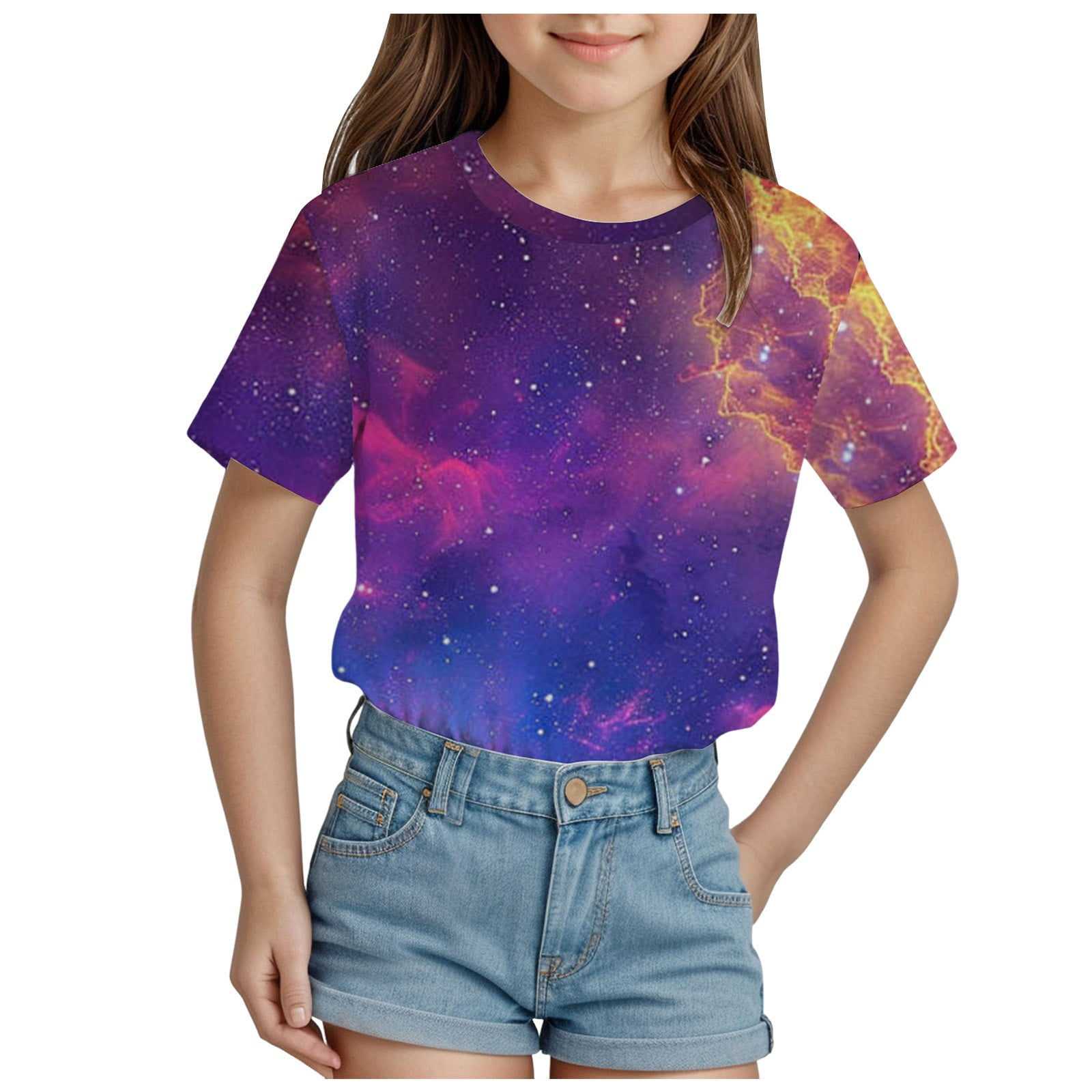 Akiihool Kids Breathable Tops Girls Short Sleeve T Shirts Kids Summer ...