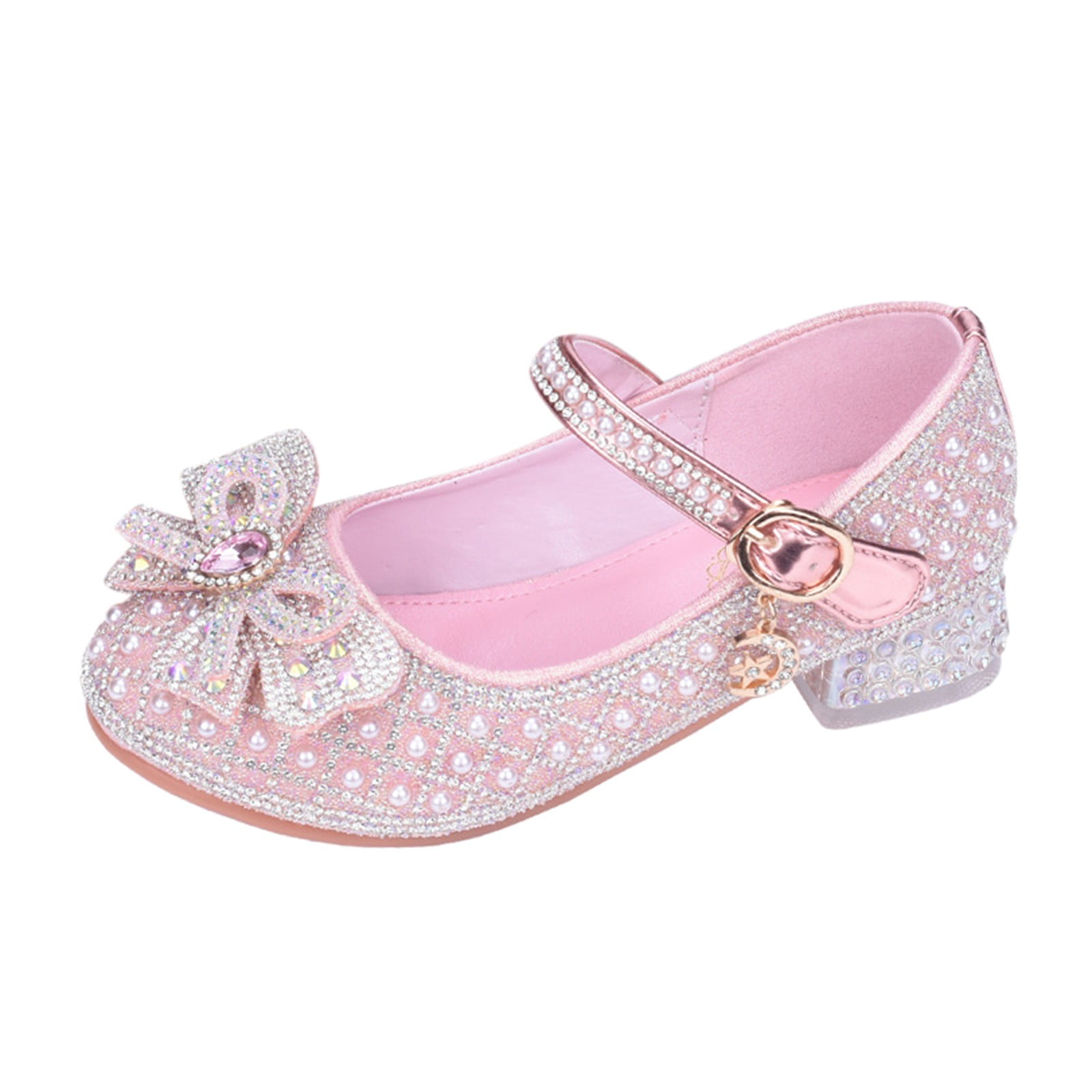 Akiihool Kids High Heels Girls Dress Shoes Princess High Heels Closed ...