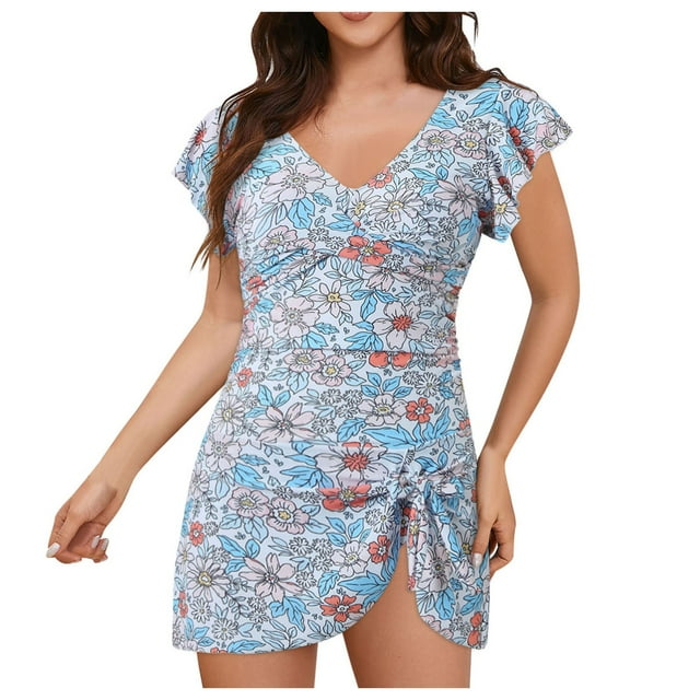 Akiihool Ladies One-Piece Bathing Suit Women Push Up One Piece Swimsuit ...