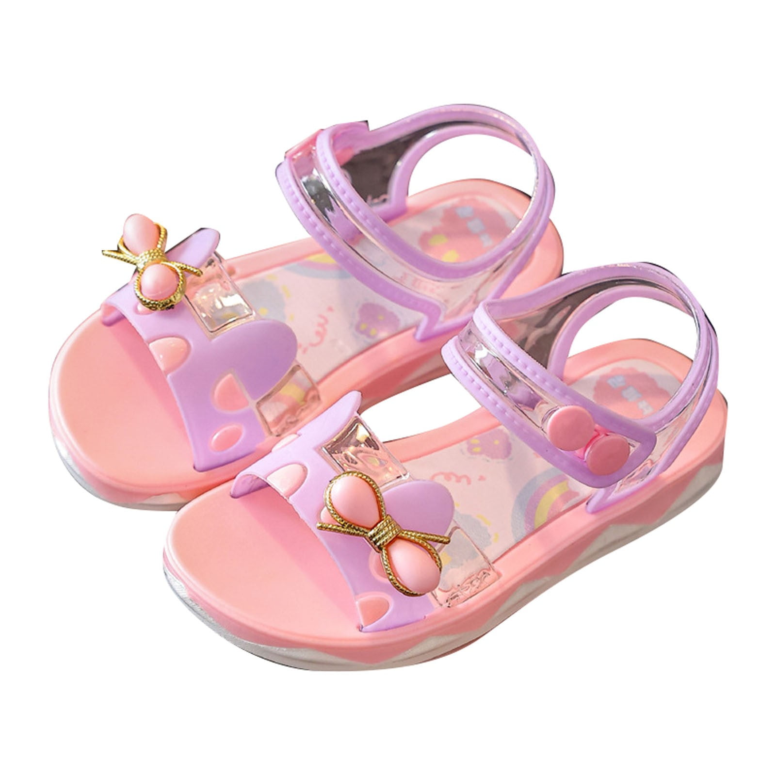 Akiihool Little Girls Dress Sandals Girls Closed Toe Outdoor Summer ...