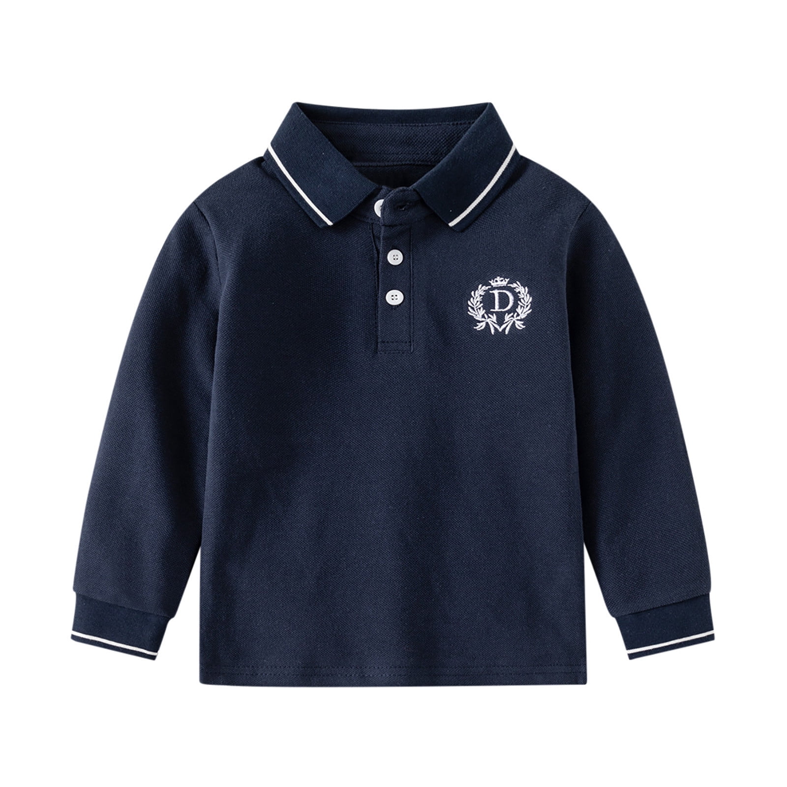 Akiihool Long Sleeve Polo Shirts for Boys Boys Uniform Long Sleeve ...