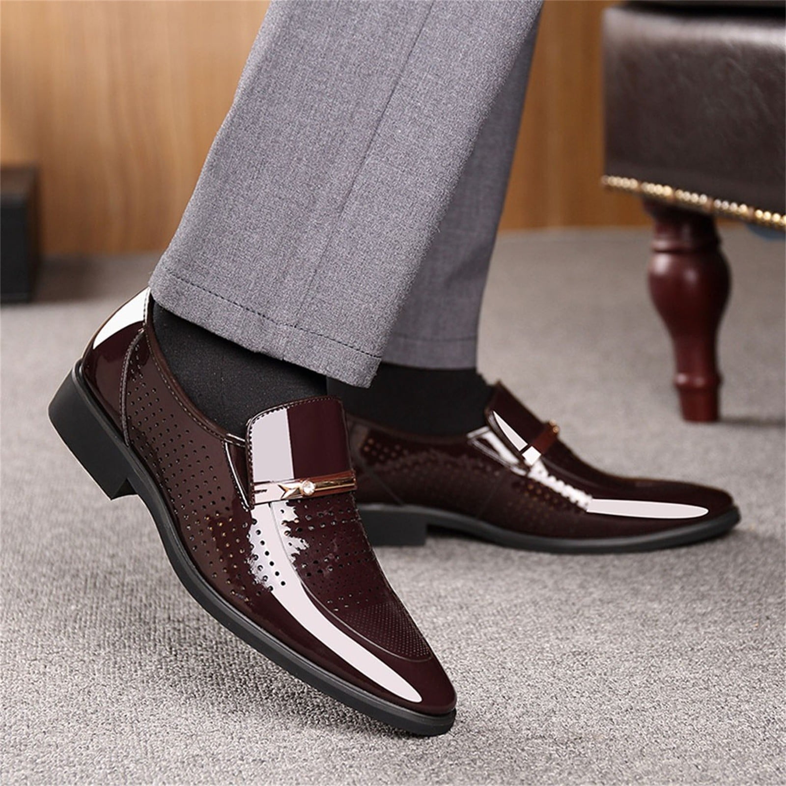 Akiihool Men's Oxfords Casual Men's Dress Sneakers Formal Dress Shoes ...