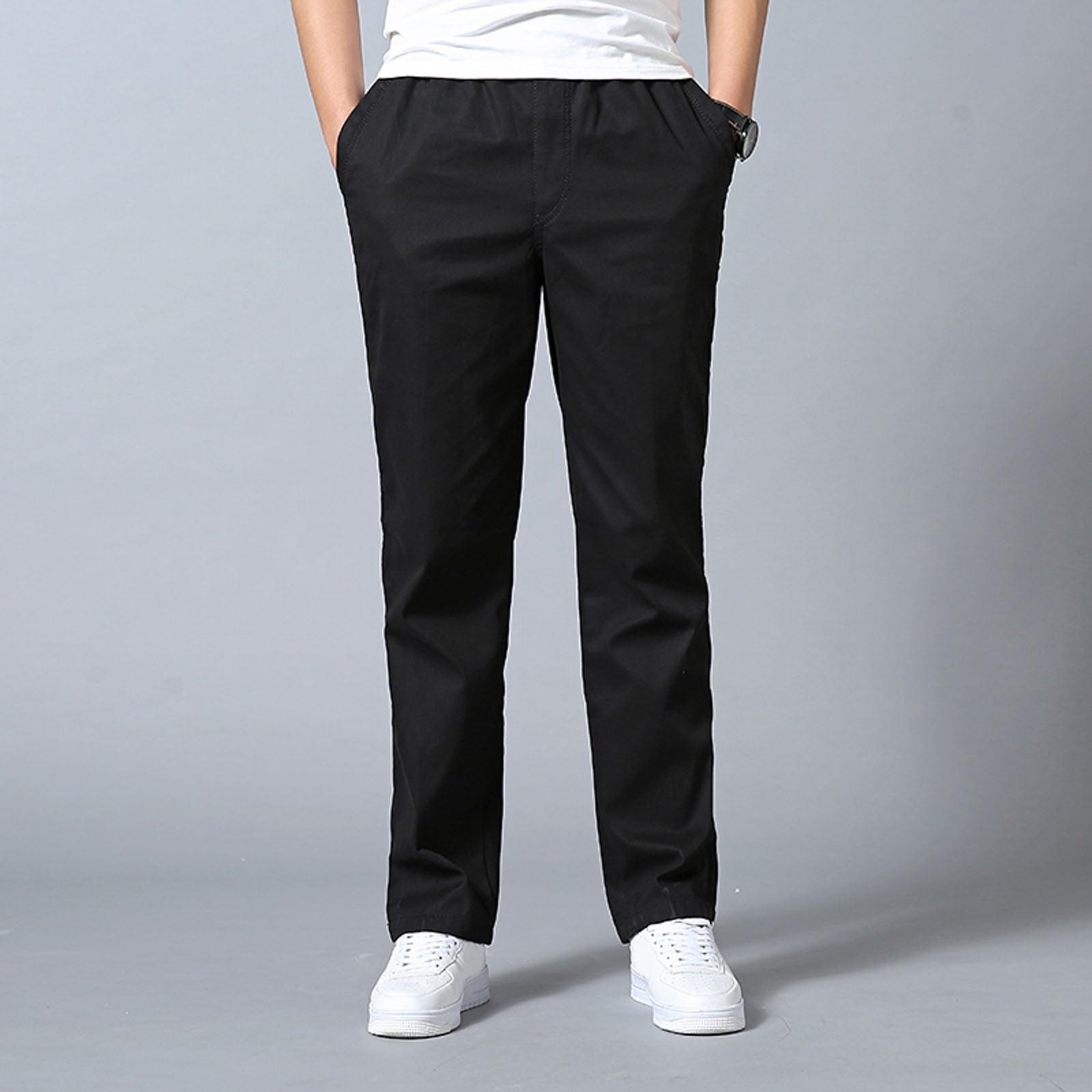 Akiihool Men's Pants Casual Summer Men's Classic Fit Workday Smart ...