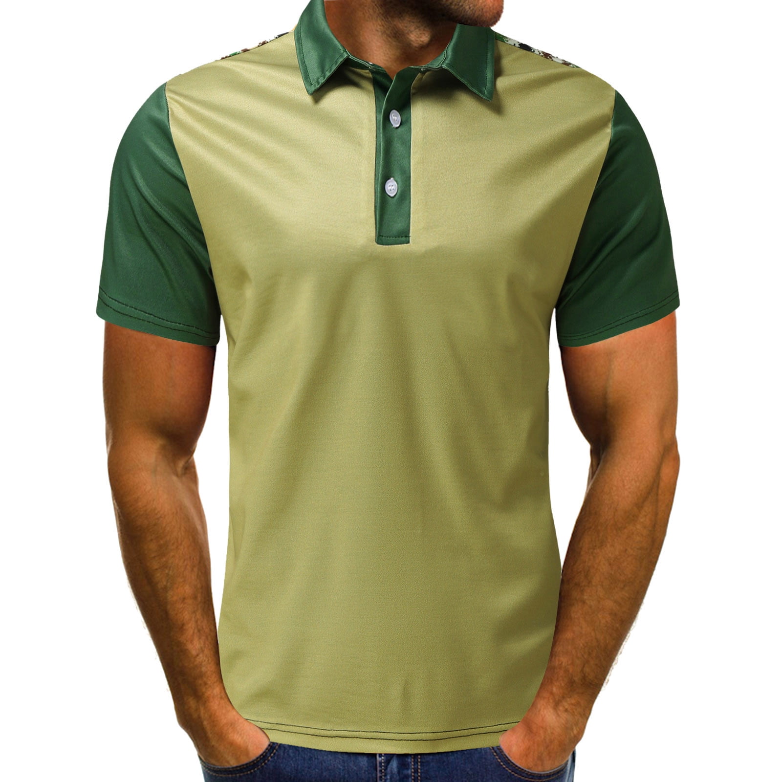 Akiihool Polos For Men Mens Golf Polo Shirts Short Sleeve Casual Banded ...