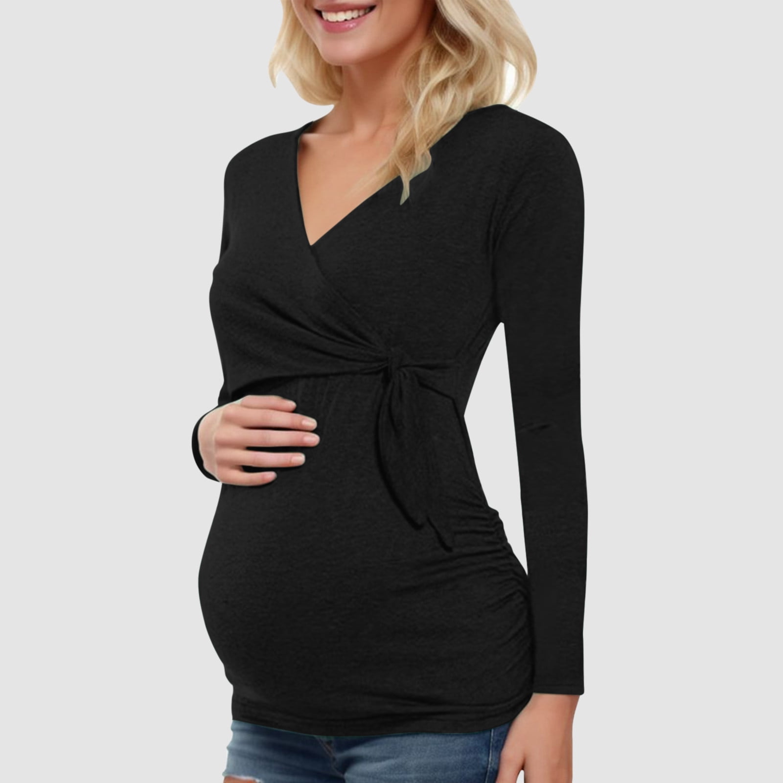 Akiihool Pregnant Clothes for Women Plus Size Women's Maternity Shirts ...