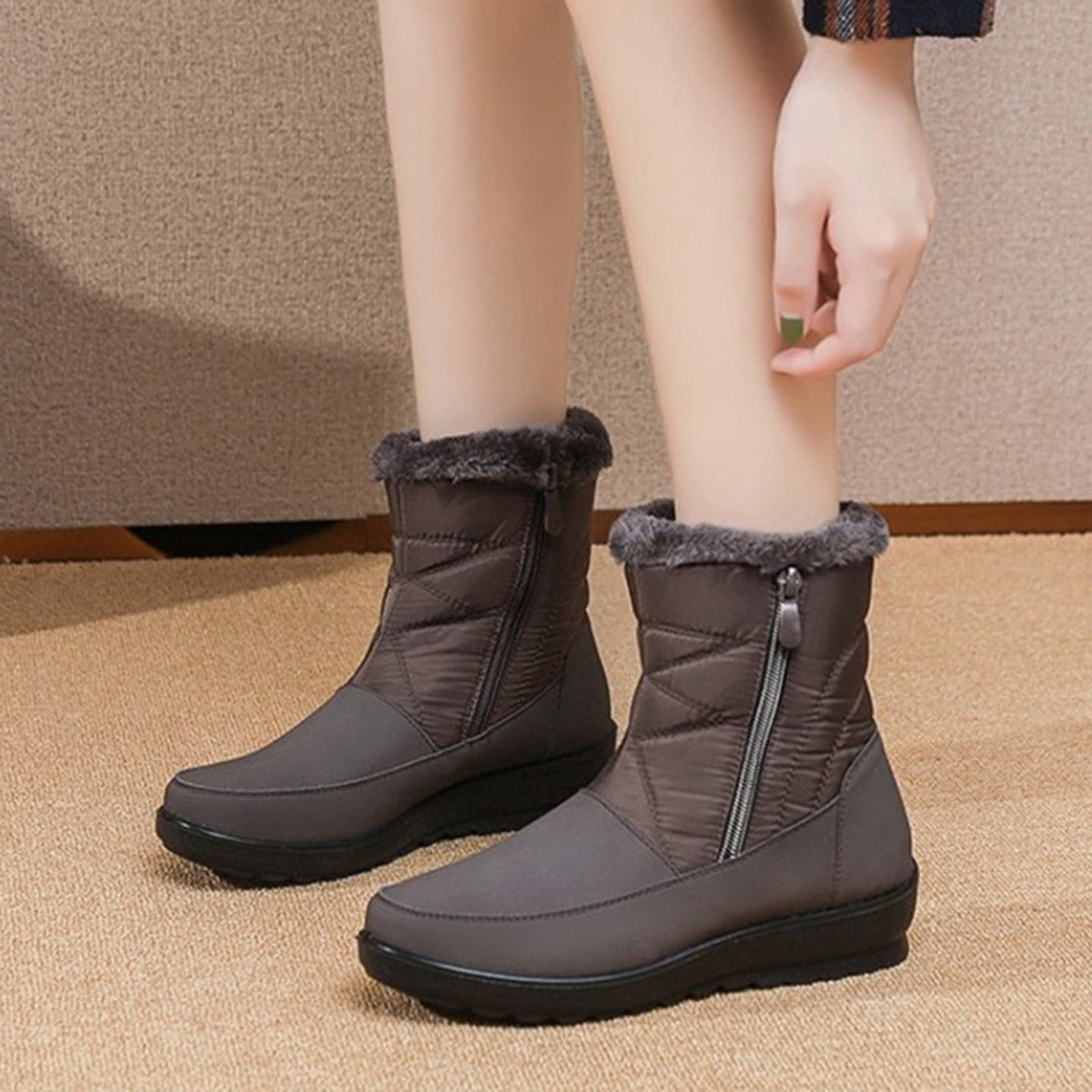 Akiihool Snow Boots for Women Fashion Womens Snow Boots Warm Ankle ...