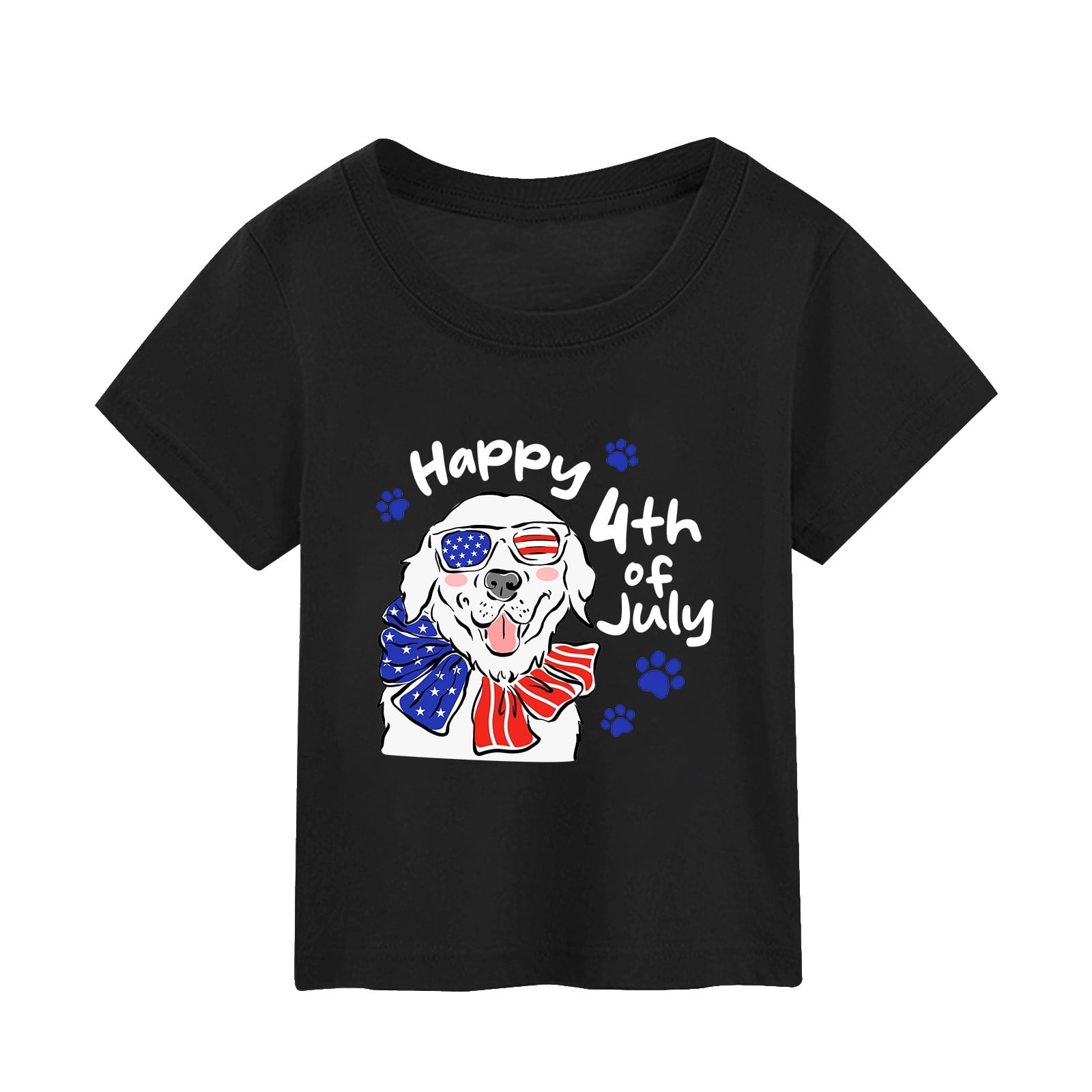 Akiihool Star Spangled Toddler Shirt Sparkle USA Flag Girls' Tee ...