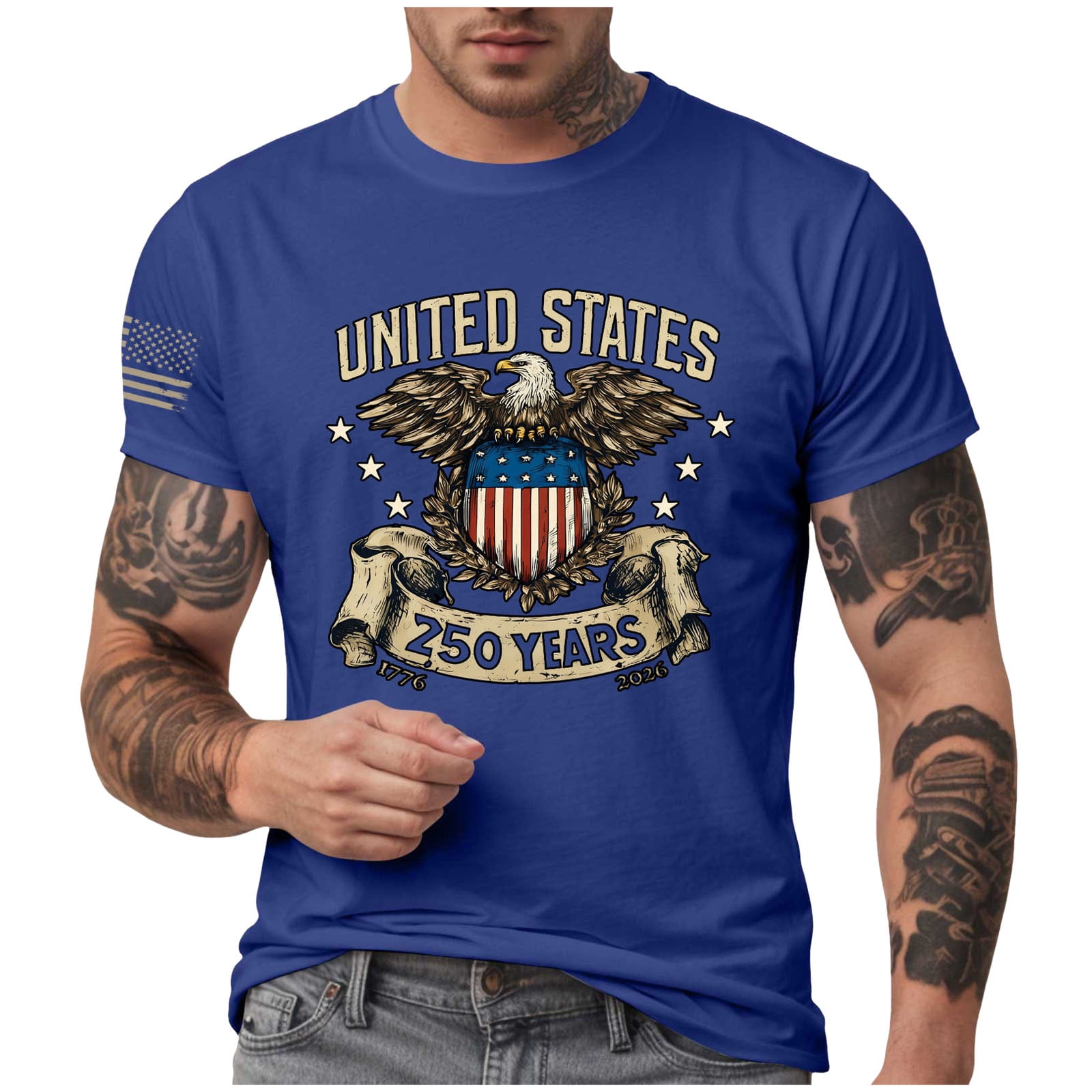 Akiihool Summer T-Shirts for Men Mens Print Oversize Shirts Short ...