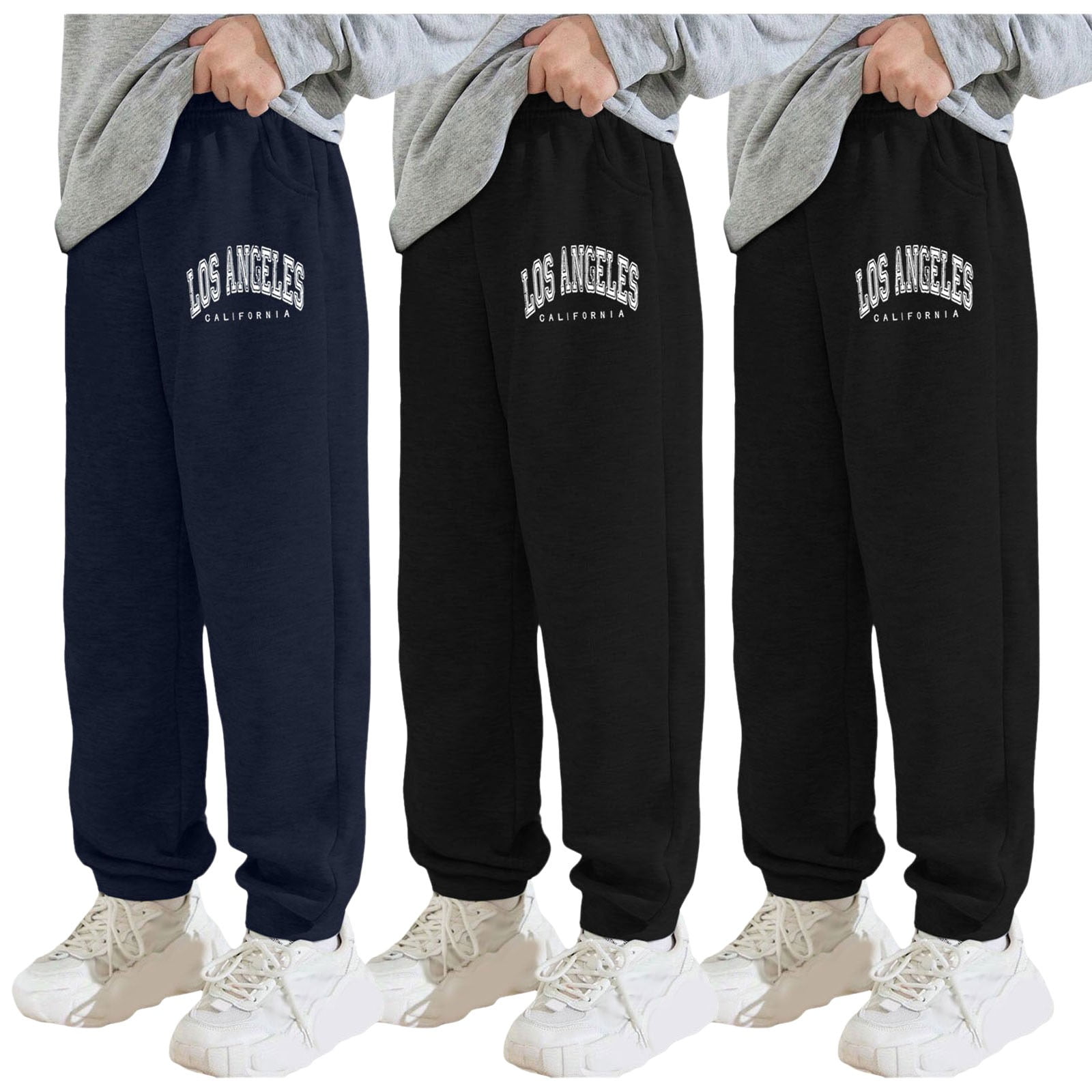 Akiihool Teen Boy Pants Trendy Boys Cargo Pants Wide Leg Streetwear ...