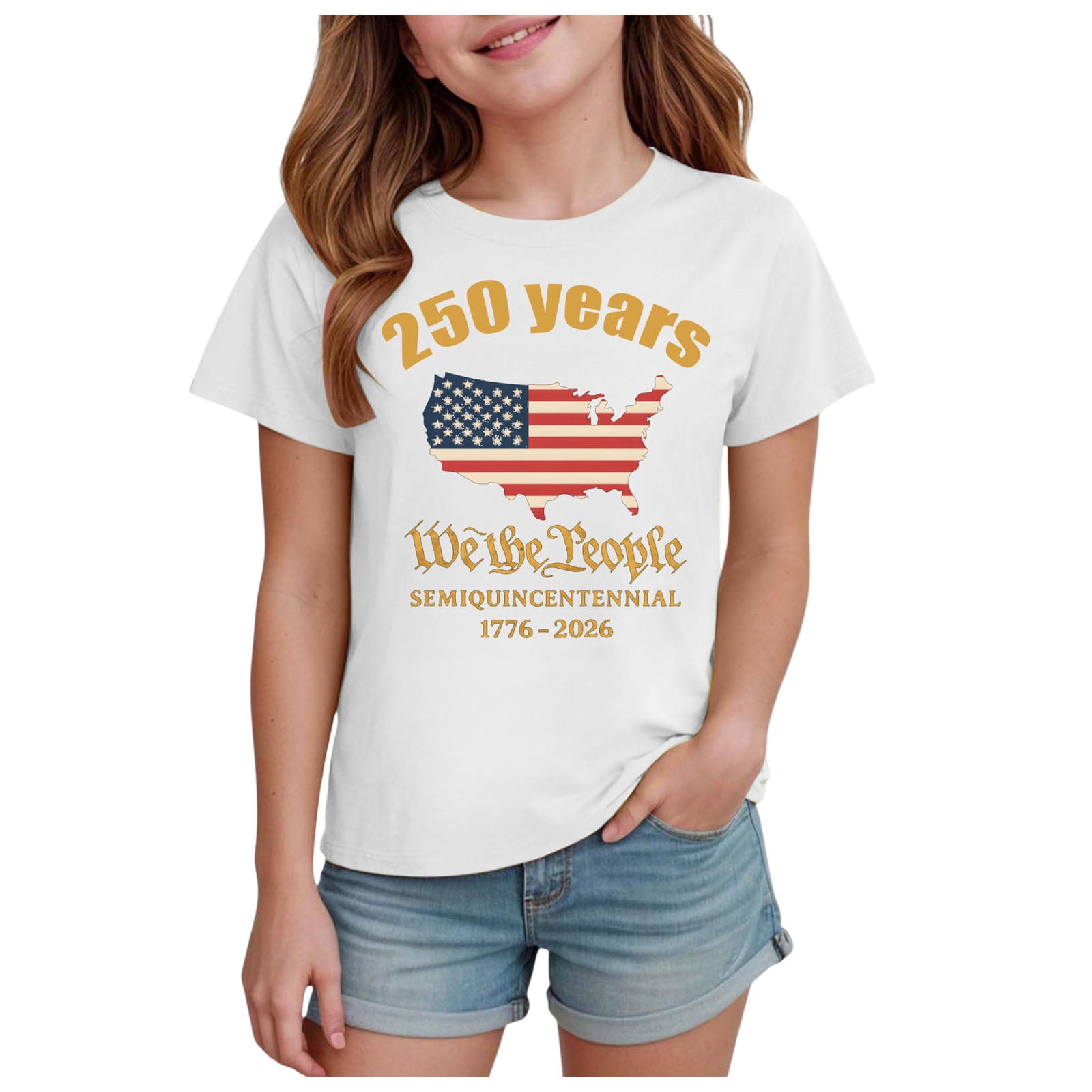 Akiihool Teen Boy Shirts Boys 4th of July T-Shirt Kids American Tee ...