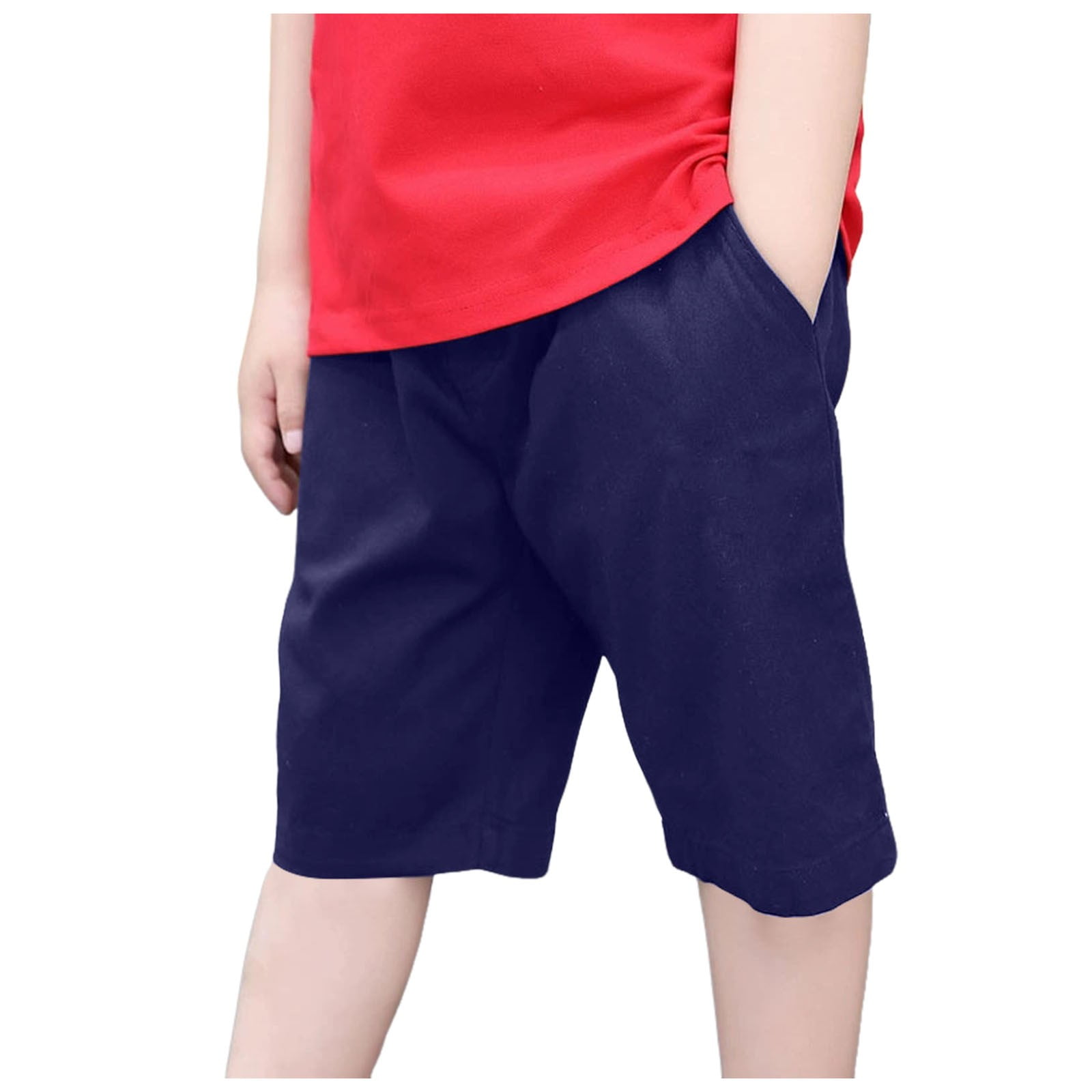 Akiihool Teen Boys Shorts Boys Uniform Shorts Summer School Stretch ...
