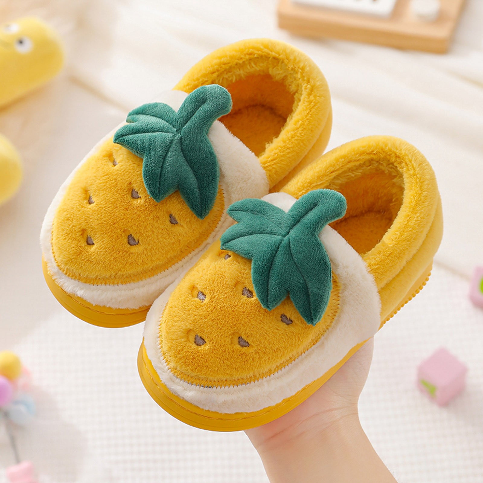 Akiihool Toddler House Slippers Baby Girl's Soft Plush Slippers Indoor ...