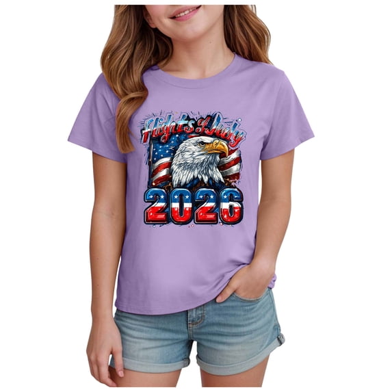 Akiihool USA Shirt Kids Kids USA Shirt for Girls 4th of July Shirts ...