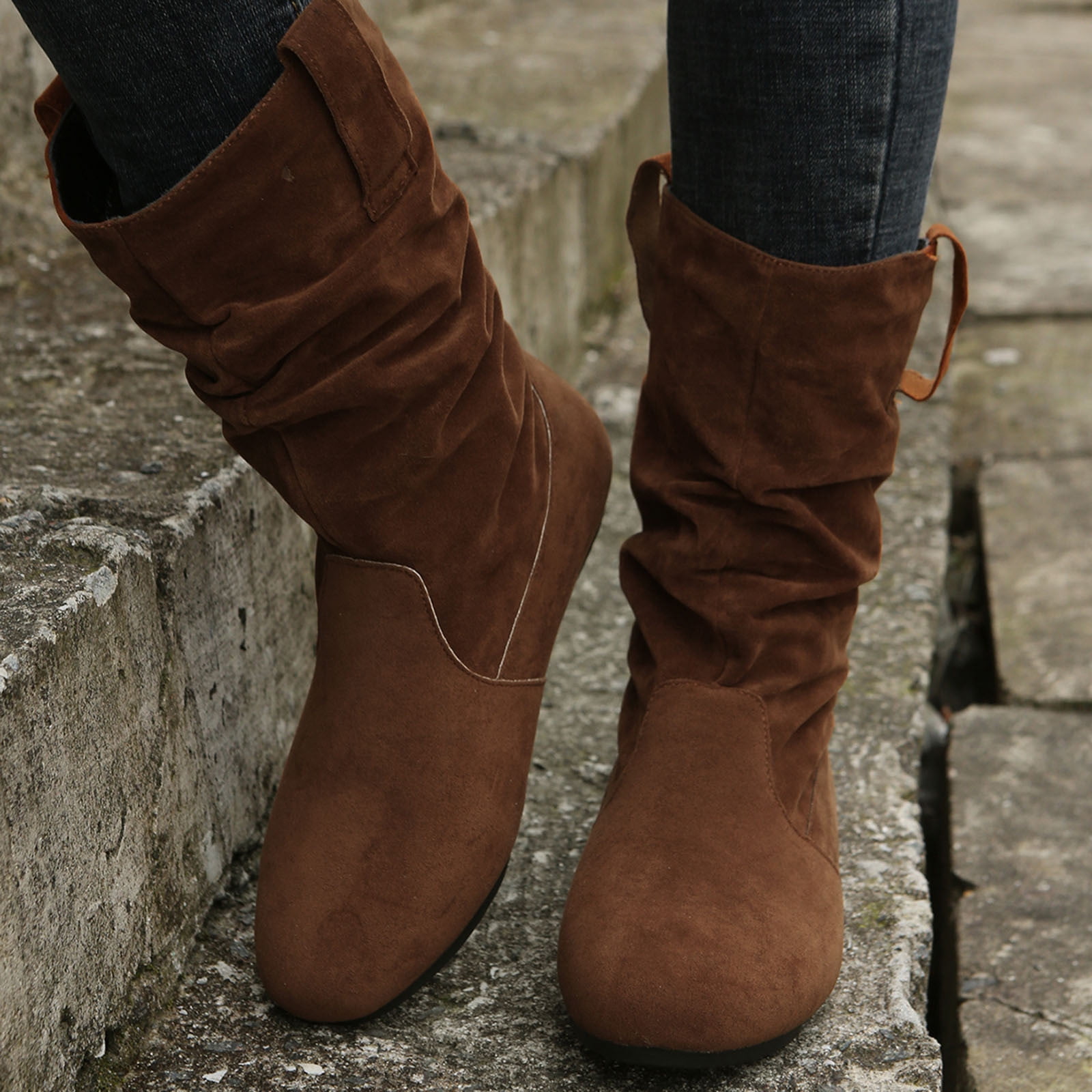 Akiihool Winter Boots For Women Women S Cowgirl Boots Metallic Cowboy