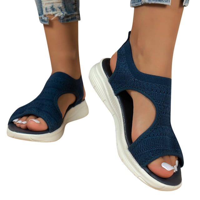Akiihool Women Comfortable Sandals Orthotic Walking Sandals Orthopedic ...